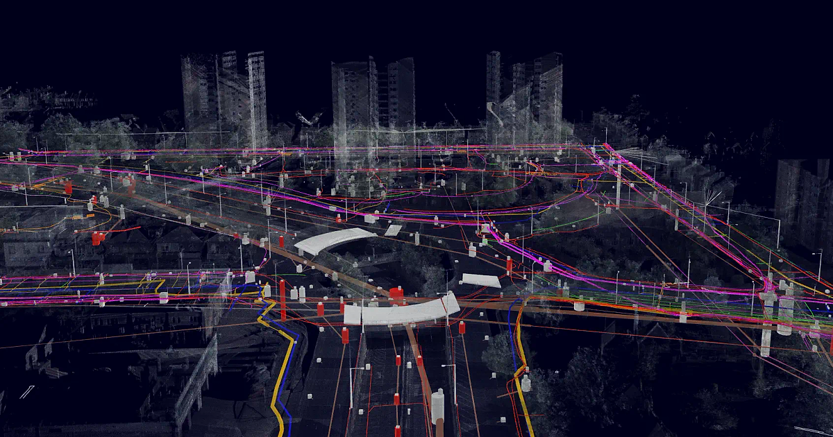Layering buried utilities over the context of reality