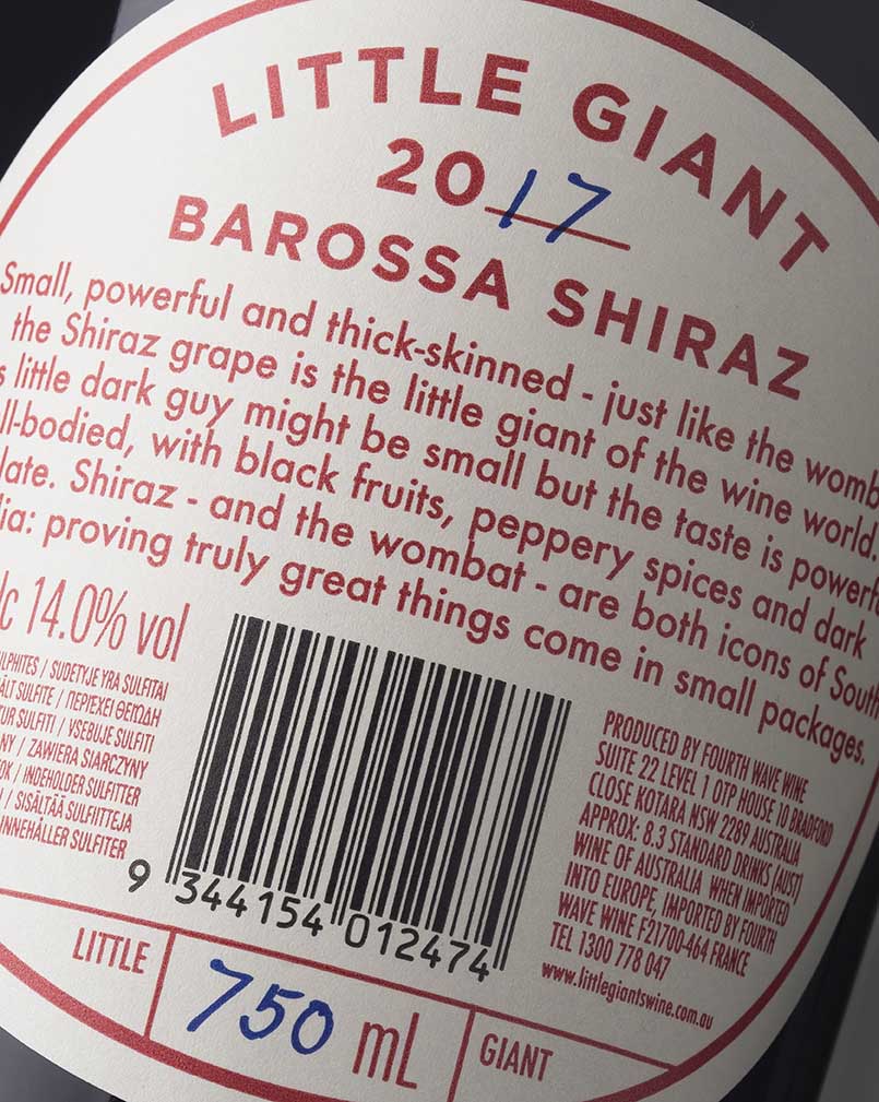 Little Giant Barossa Shiraz: Bold Design by Denomination