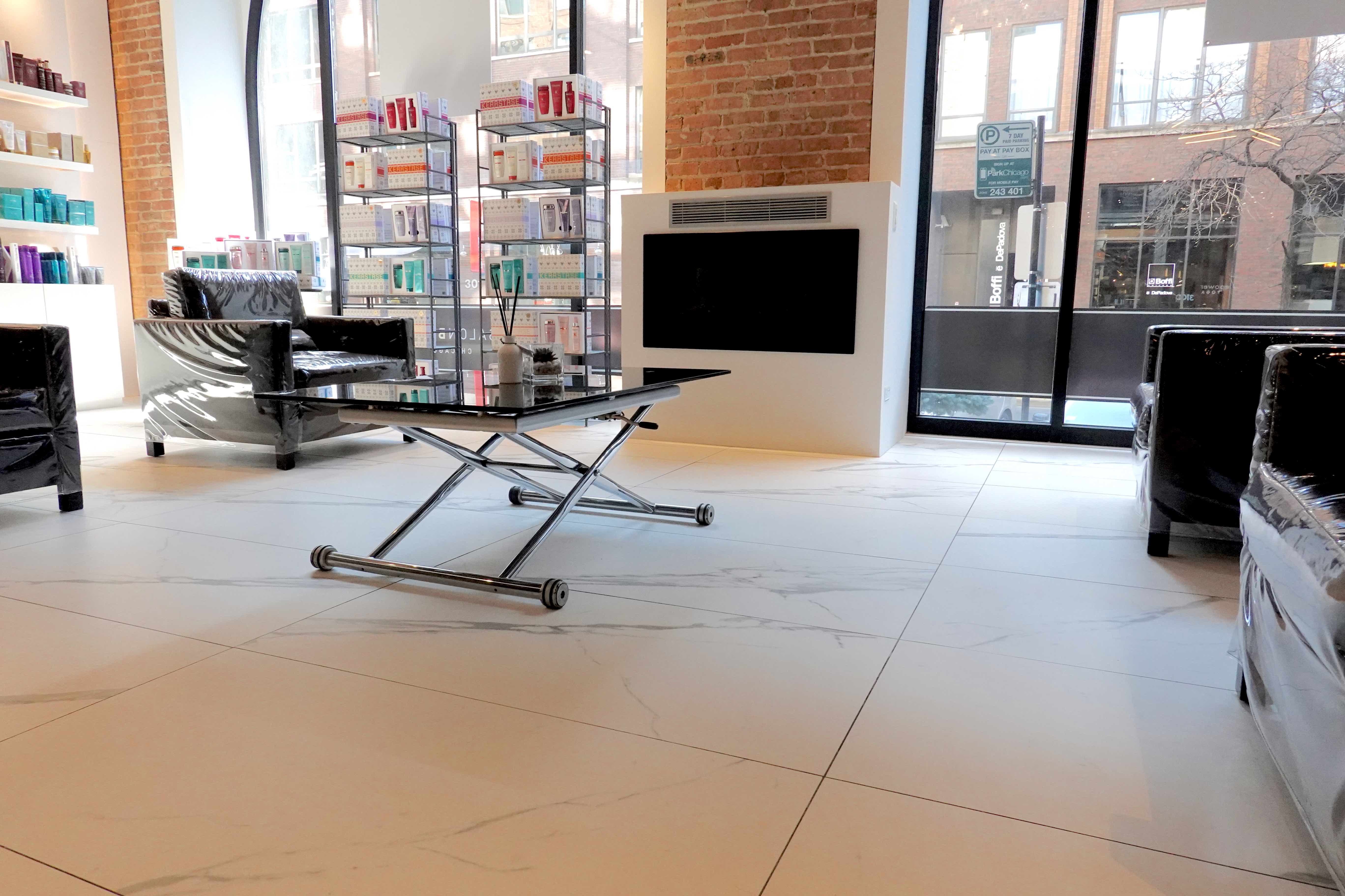 Salon Buzz, Chicago | ELM Surfaces | Porcelain, Ceramic, Wood, and a ...