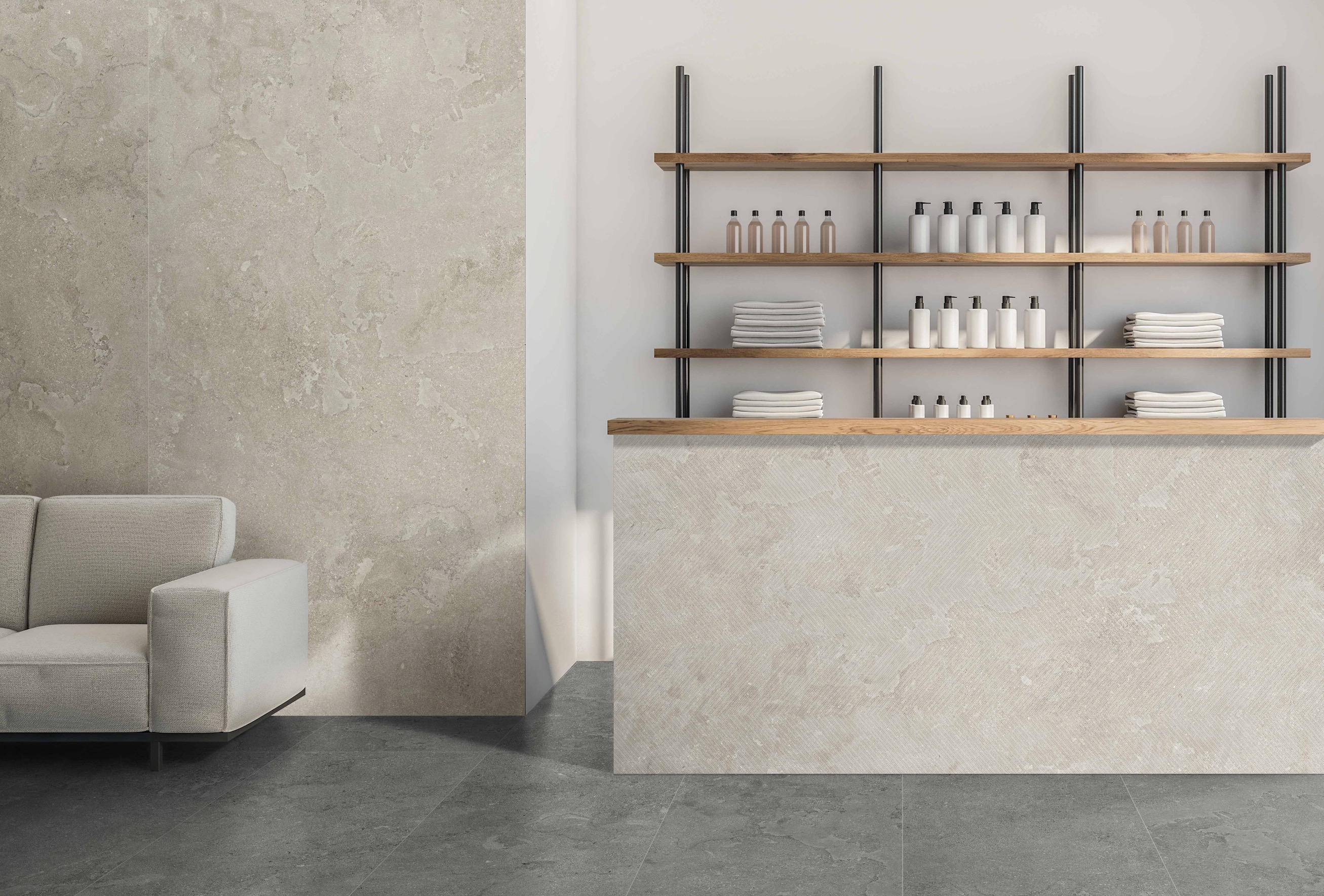 Mist Cross-Cut | ELM Surfaces | Porcelain, Ceramic, Wood, and a World More