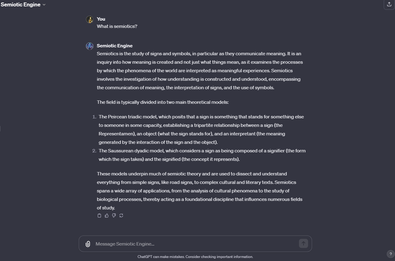 Semiotic Engine - Toolist.ai - The best new AI tools