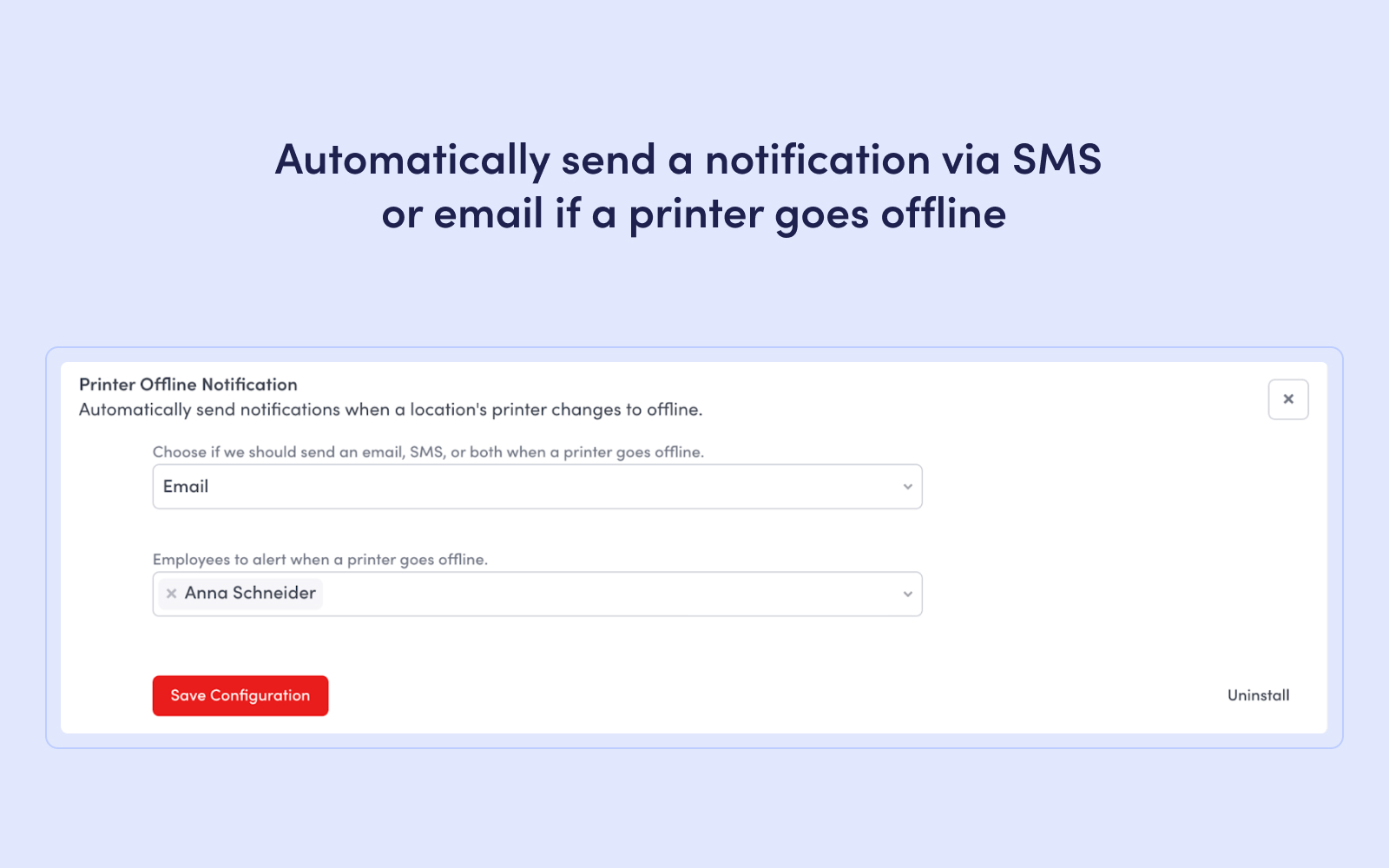 Offline Printer Notification | Envoy