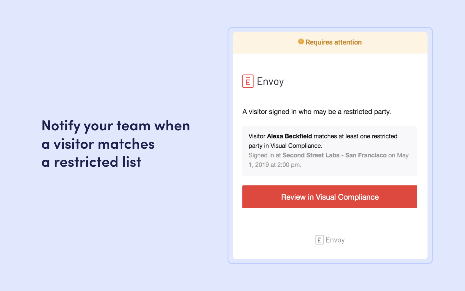 Visual Compliance | Envoy