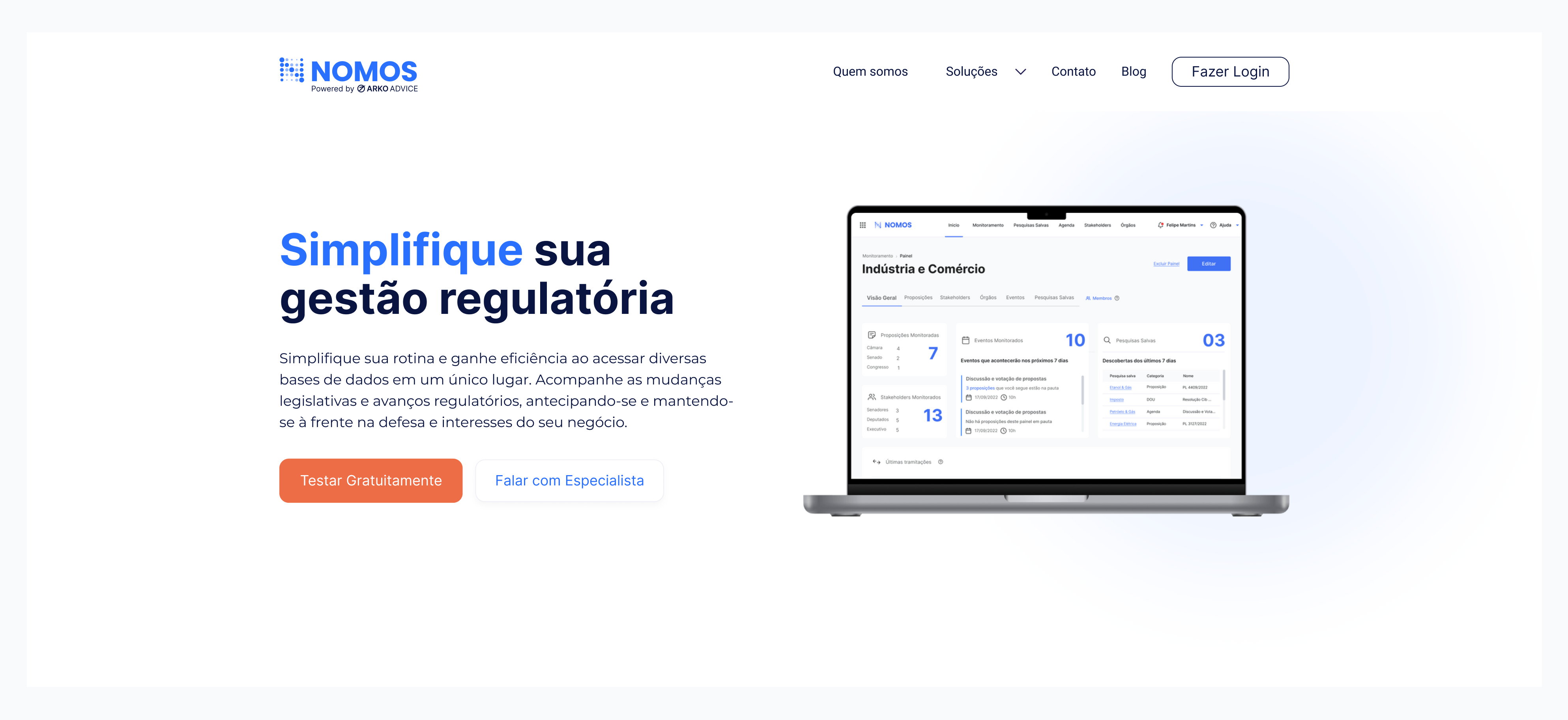 Nomos | Inteligência em monitoramento e gestão de dados regulatórios
