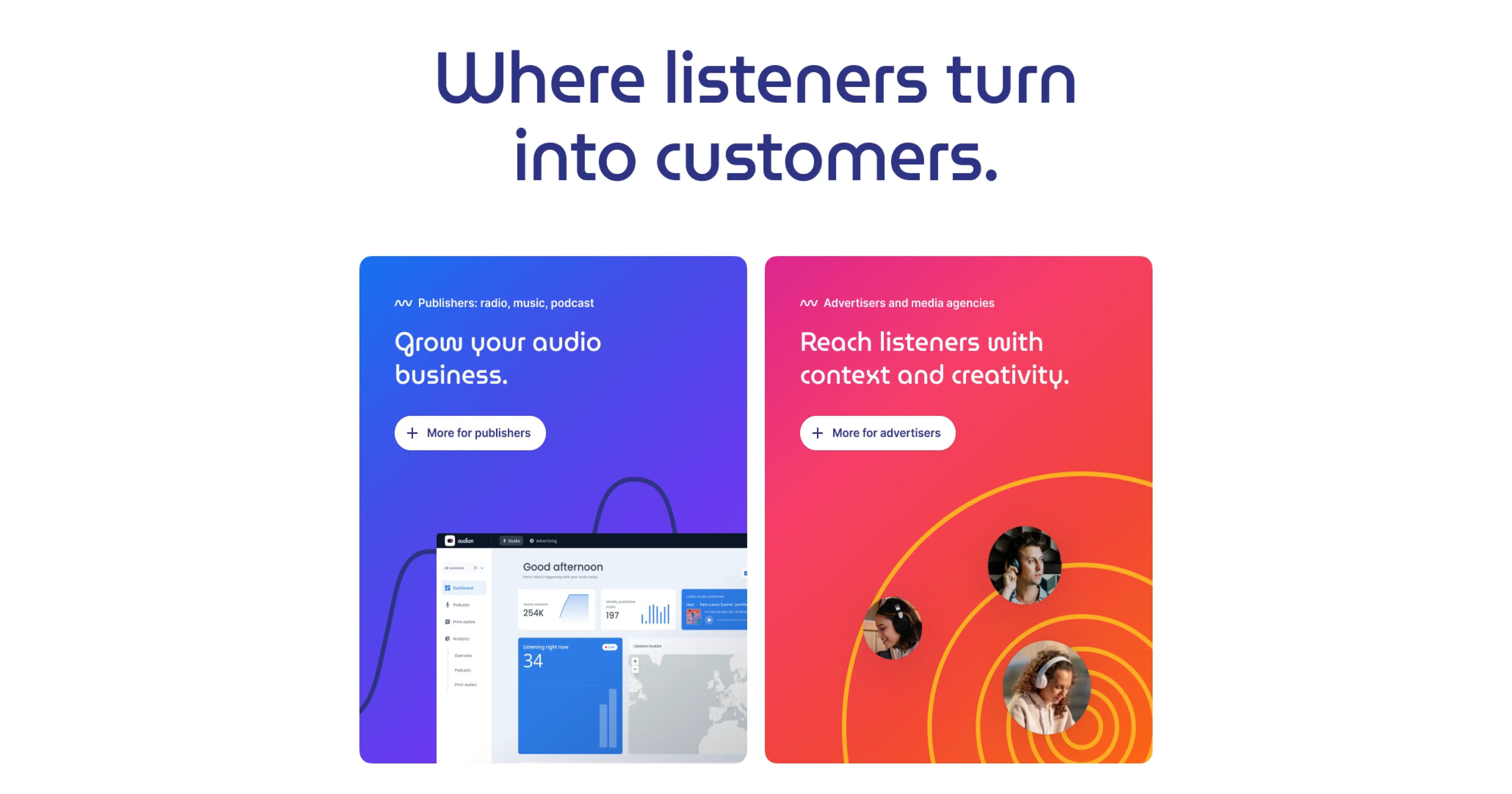 Audion | Audio Ad Platform | Where listeners turn into customers
