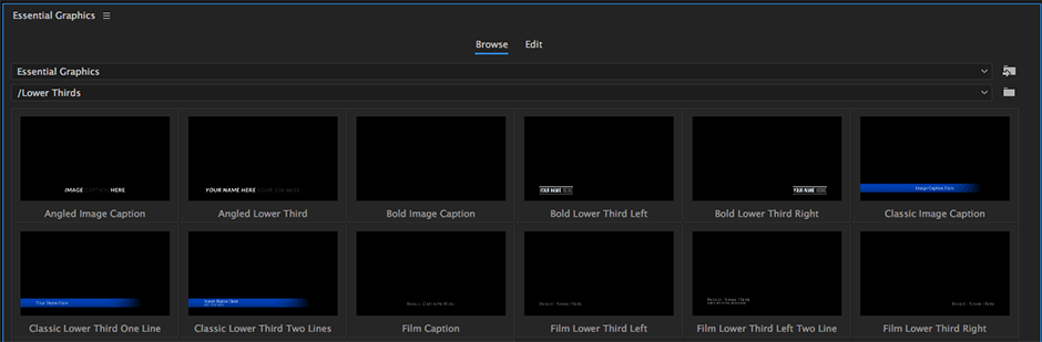How to Use the Essential Graphics Panel