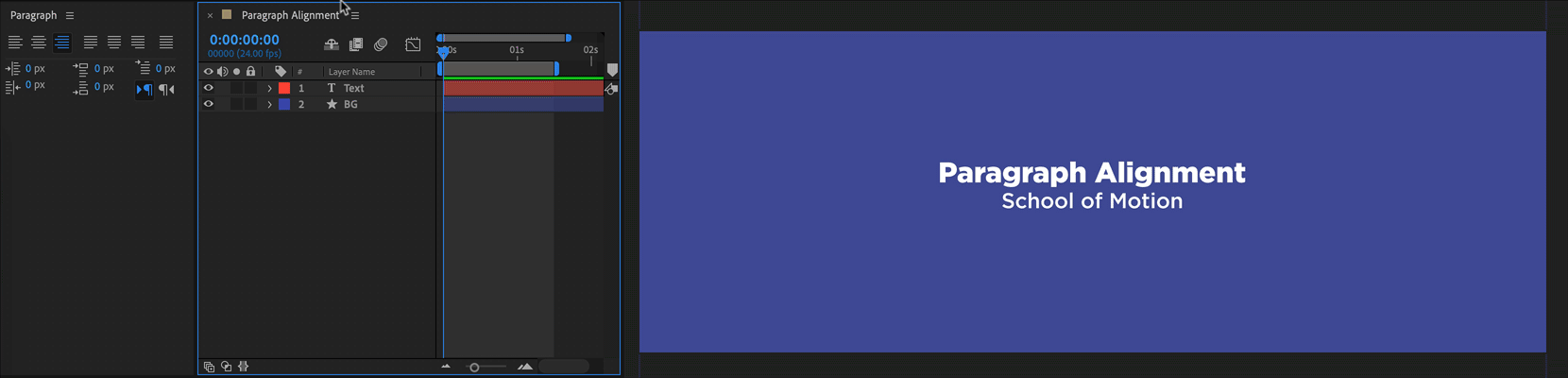 How to Align Paragraphs in Your After Effects Animation