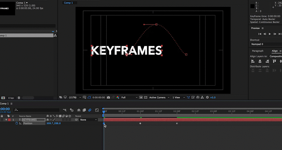 After Effects 101: Basic Keyframe Types