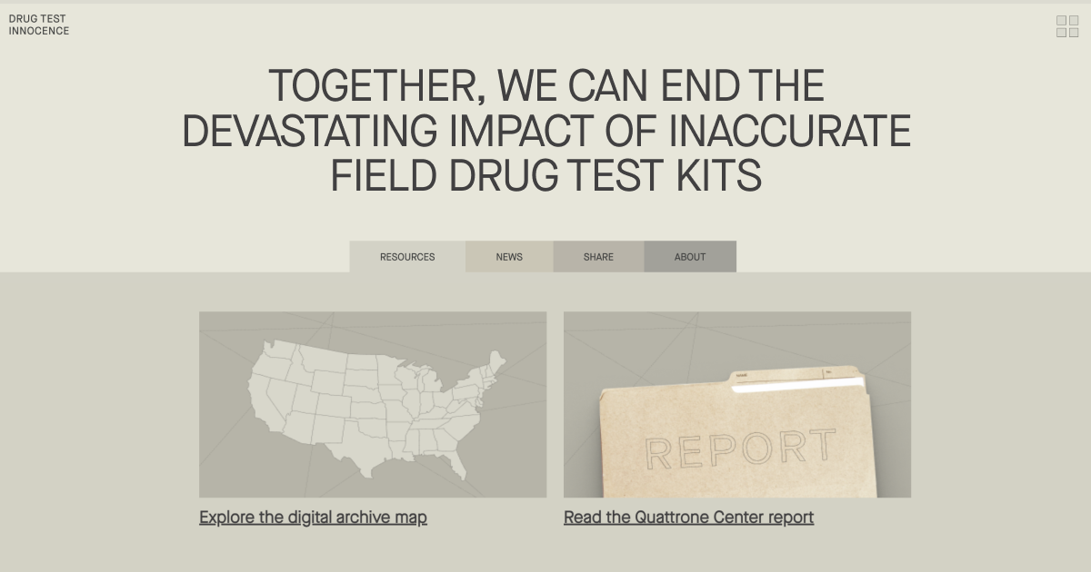 Field drug test kits. The largest source of wrongful convictions in the ...