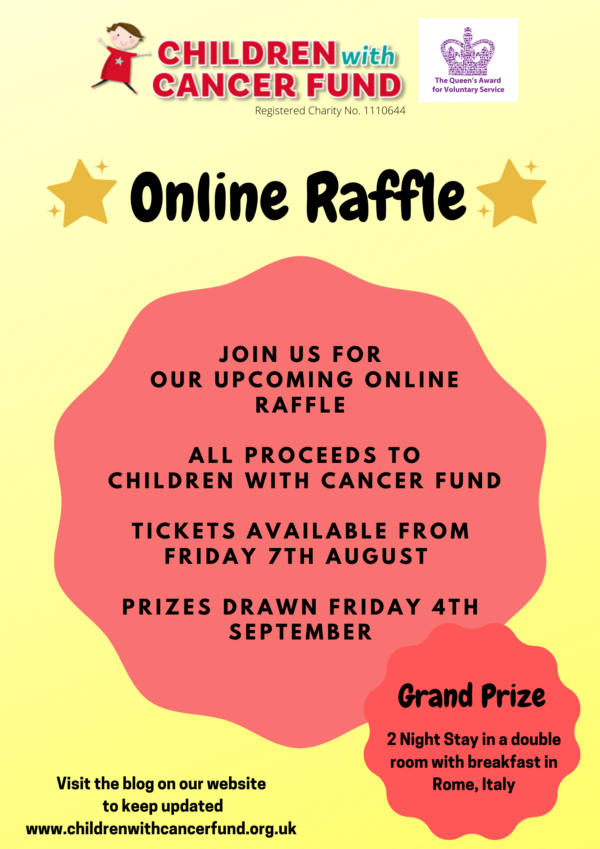 Online Raffle - CWCF | Blog | Children with Cancer Fund