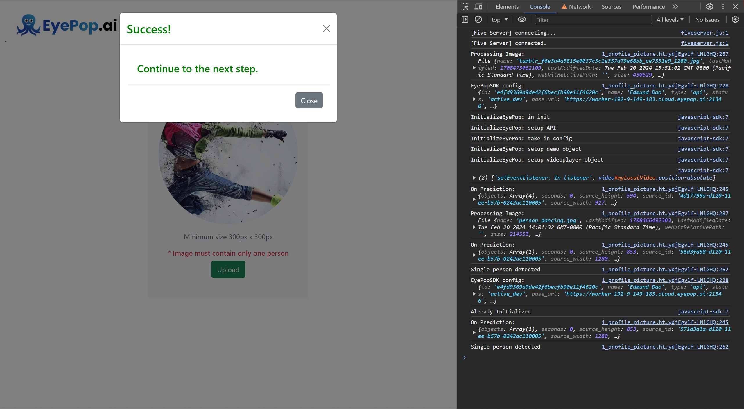 10 minute Profile Photo Verification System Using EyePop.ai and JavaScript