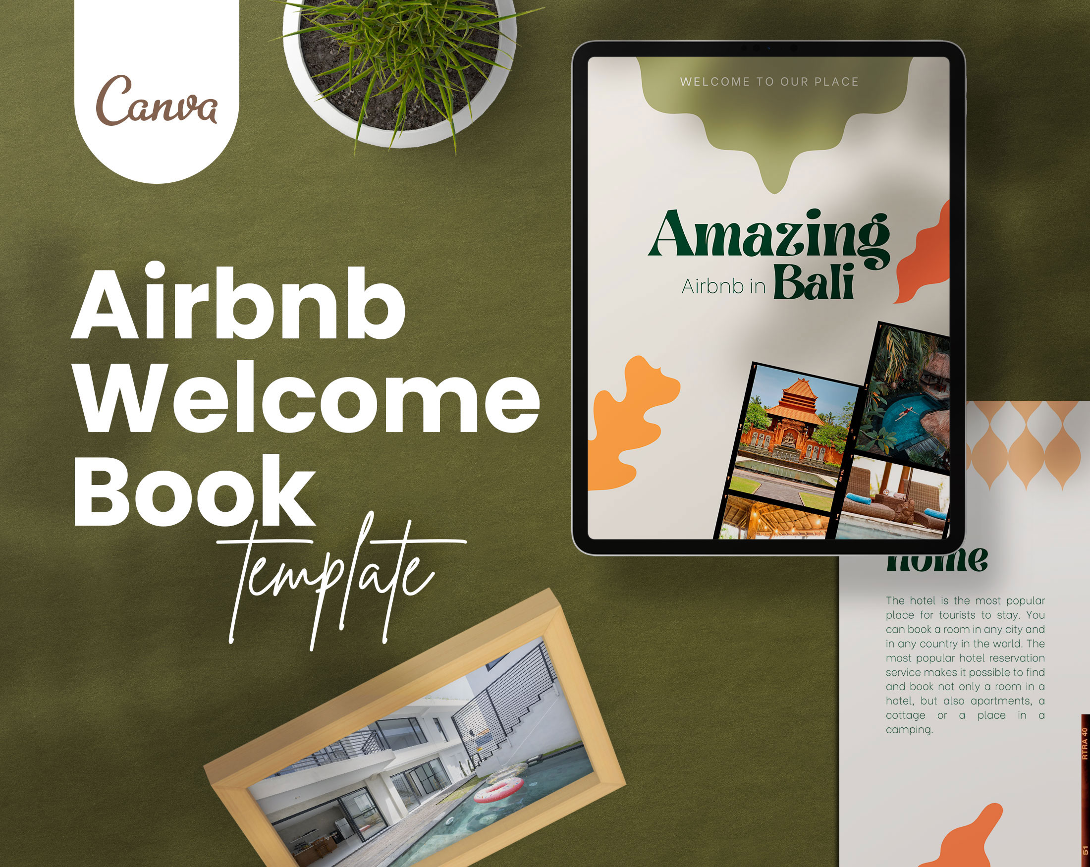 Fresh Airbnb Welcome Book Template | Digital Products with Reselling ...