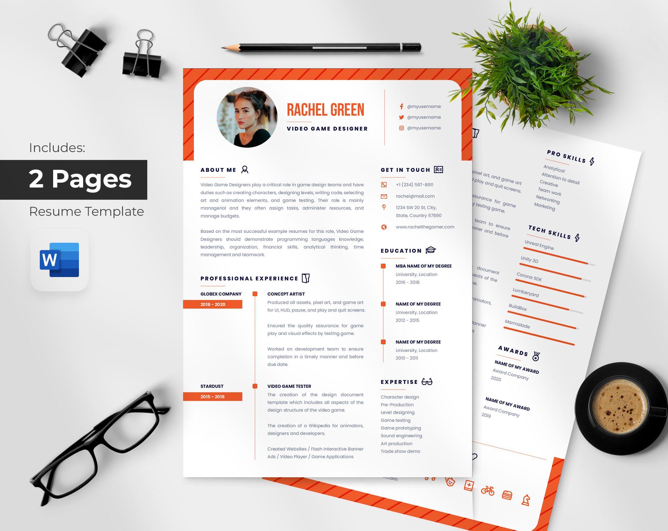 Modern Resume Template | Digital Products with Reselling Rights (PLR)