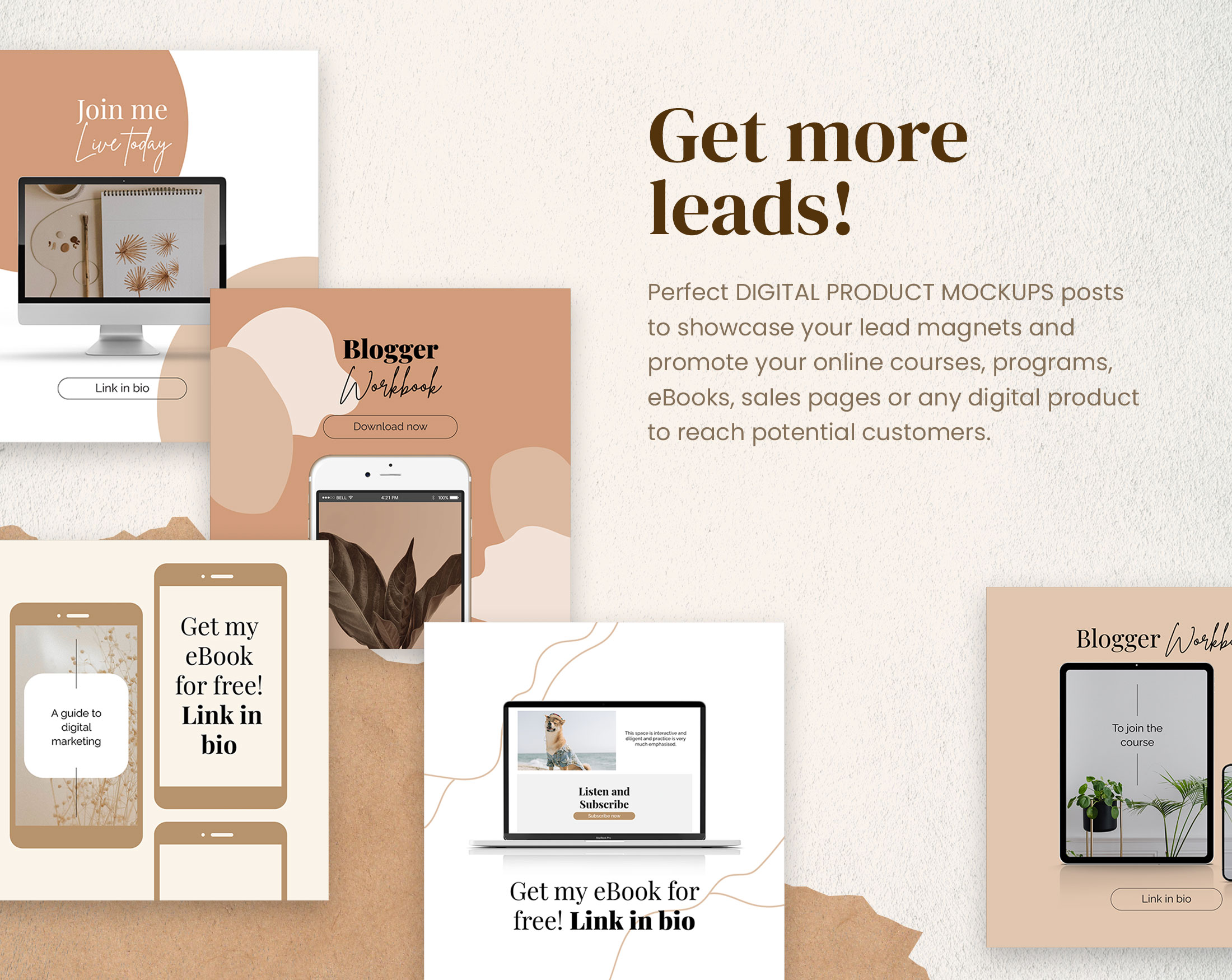 Digital Product Mockups Instagram Posts | Digital Products with ...