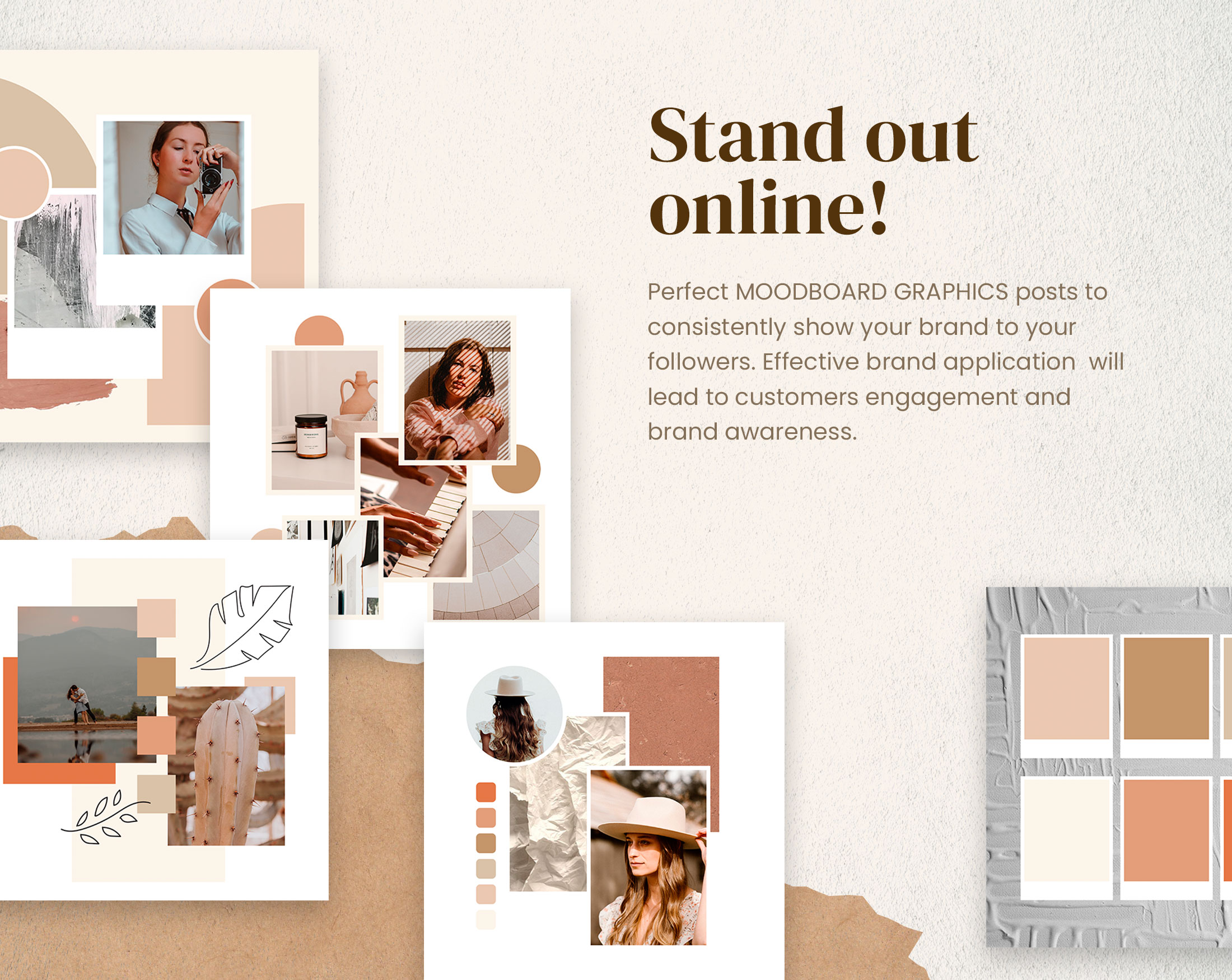 Moodboard Graphics Instagram Posts | Digital Products with Reselling ...