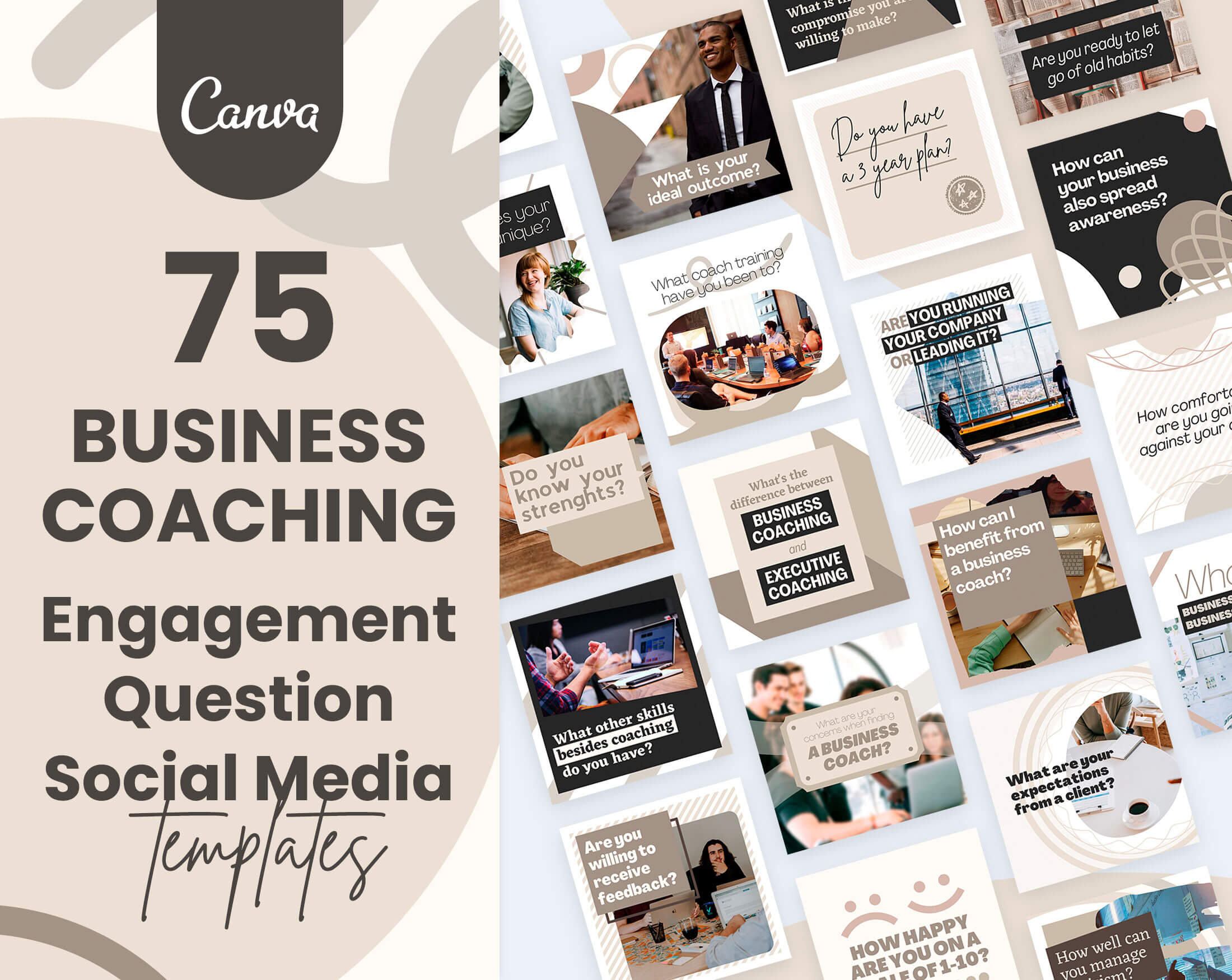 Vogue Sales & Promotion Posts Social Media Creator Kit Canva Template ...