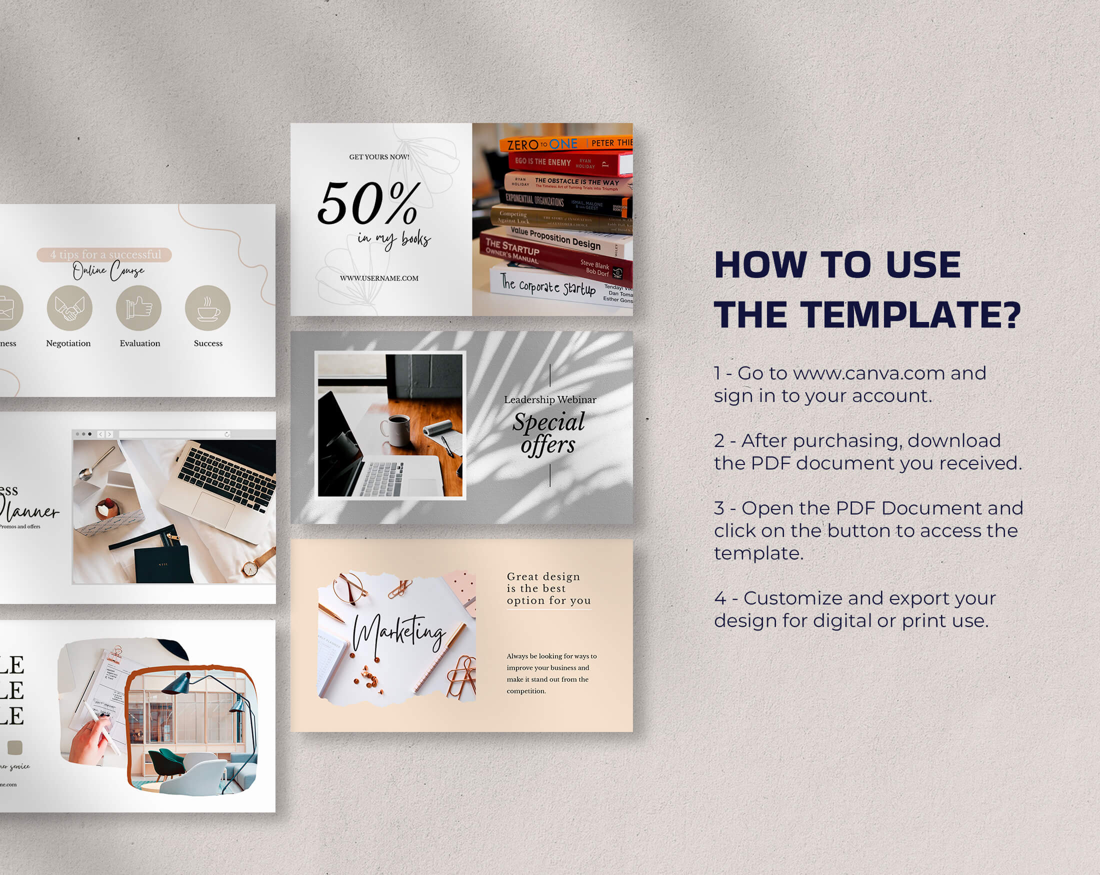 Online Coaching Templates Warm Vanilla Presentation Slides | Digital ...