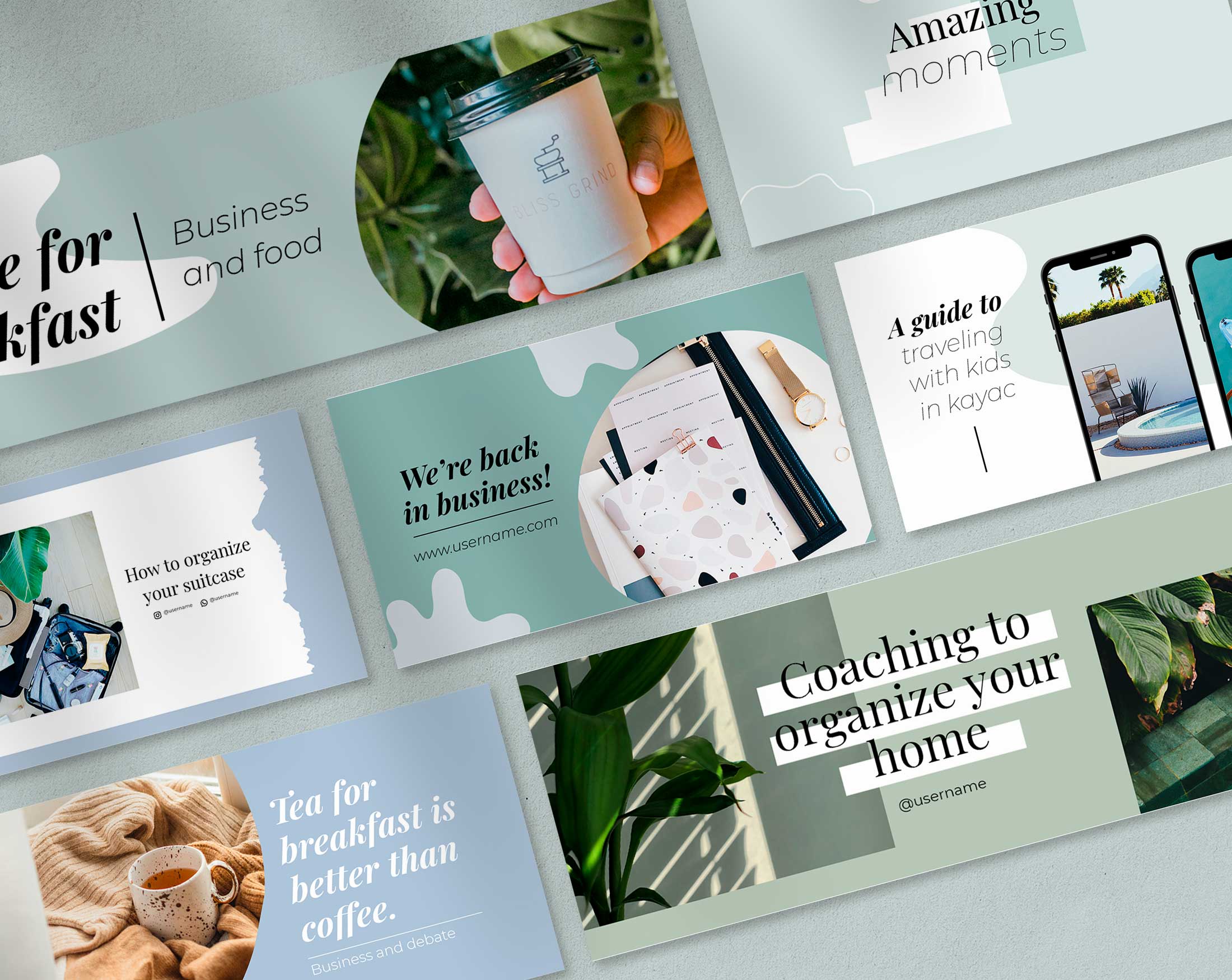 Online Coaching Templates Arctic Teal Social Media Banners | Digital ...