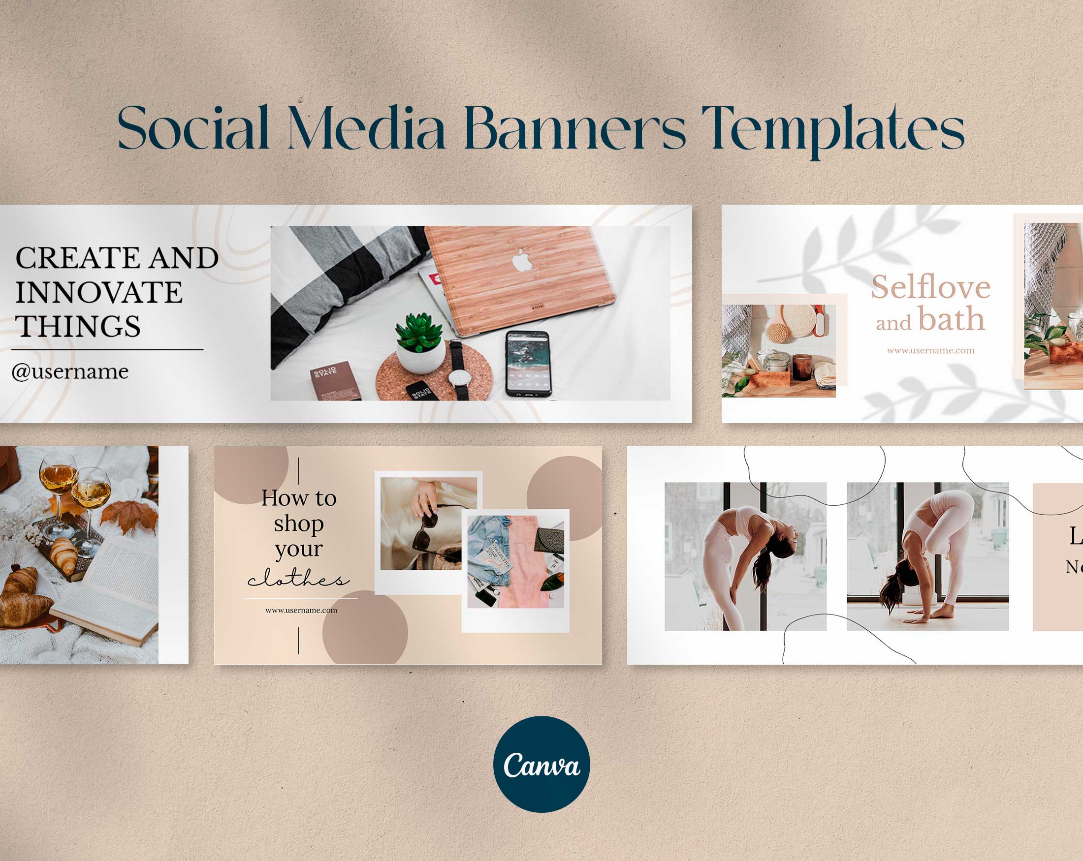 Online Coaching Templates Coral Blush Social Media Banners | Digital ...