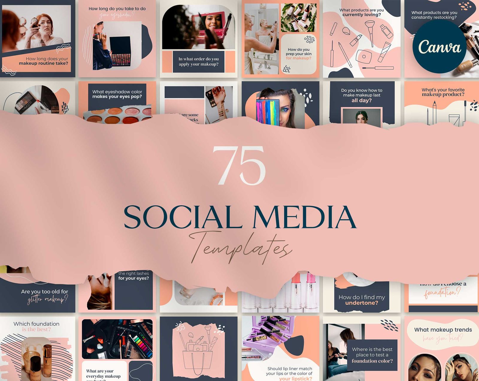 Vogue Sales & Promotion Posts Social Media Creator Kit Canva Template ...