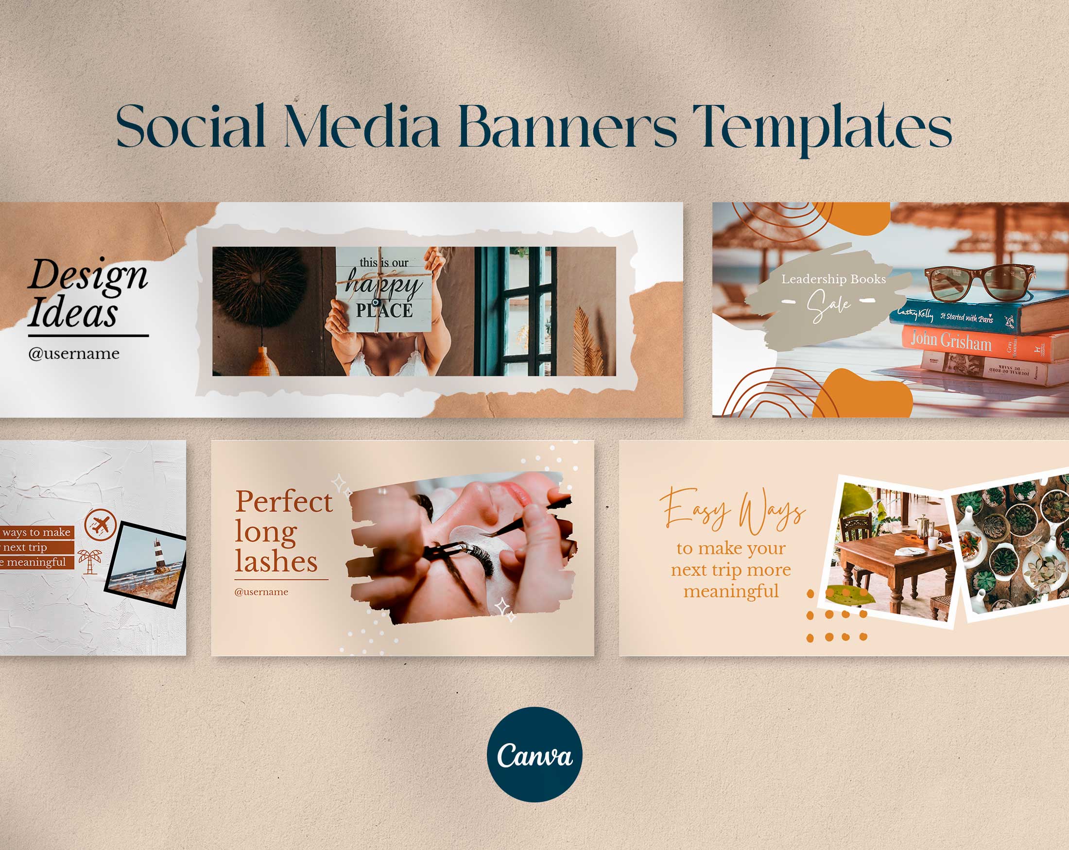 Online Coaching Templates Warm Vanilla Social Media Banners | Digital ...