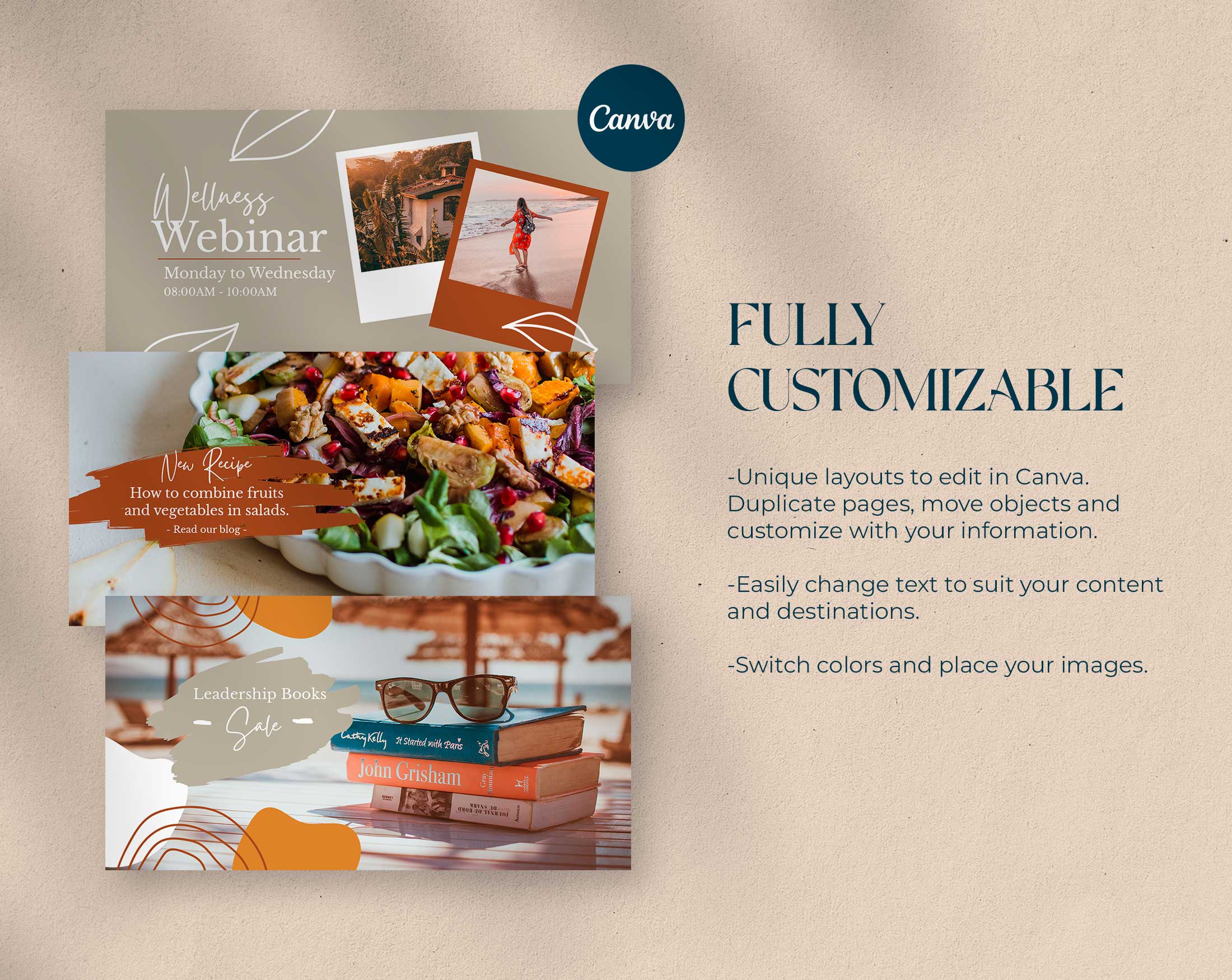 Online Coaching Templates Warm Vanilla Social Media Banners | Digital ...