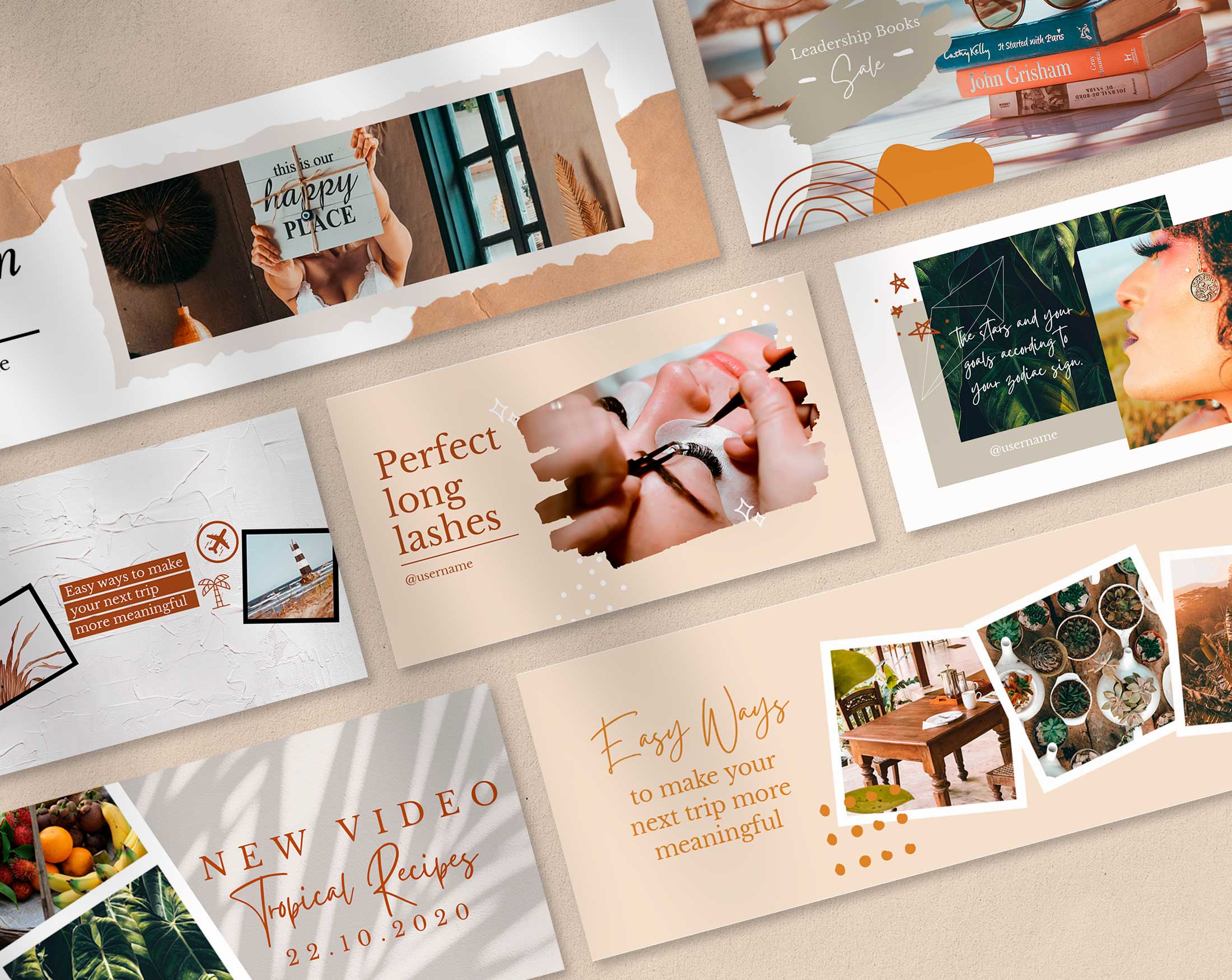 Online Coaching Templates Warm Vanilla Social Media Banners | Digital ...