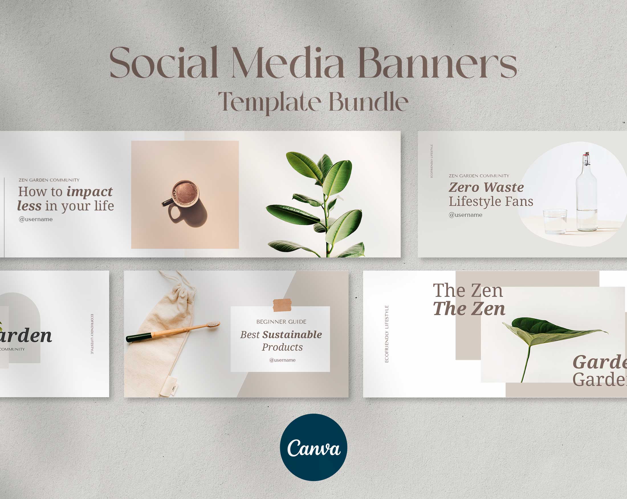 Online Coaching Templates Zen Garden Social Media Banners | Digital ...