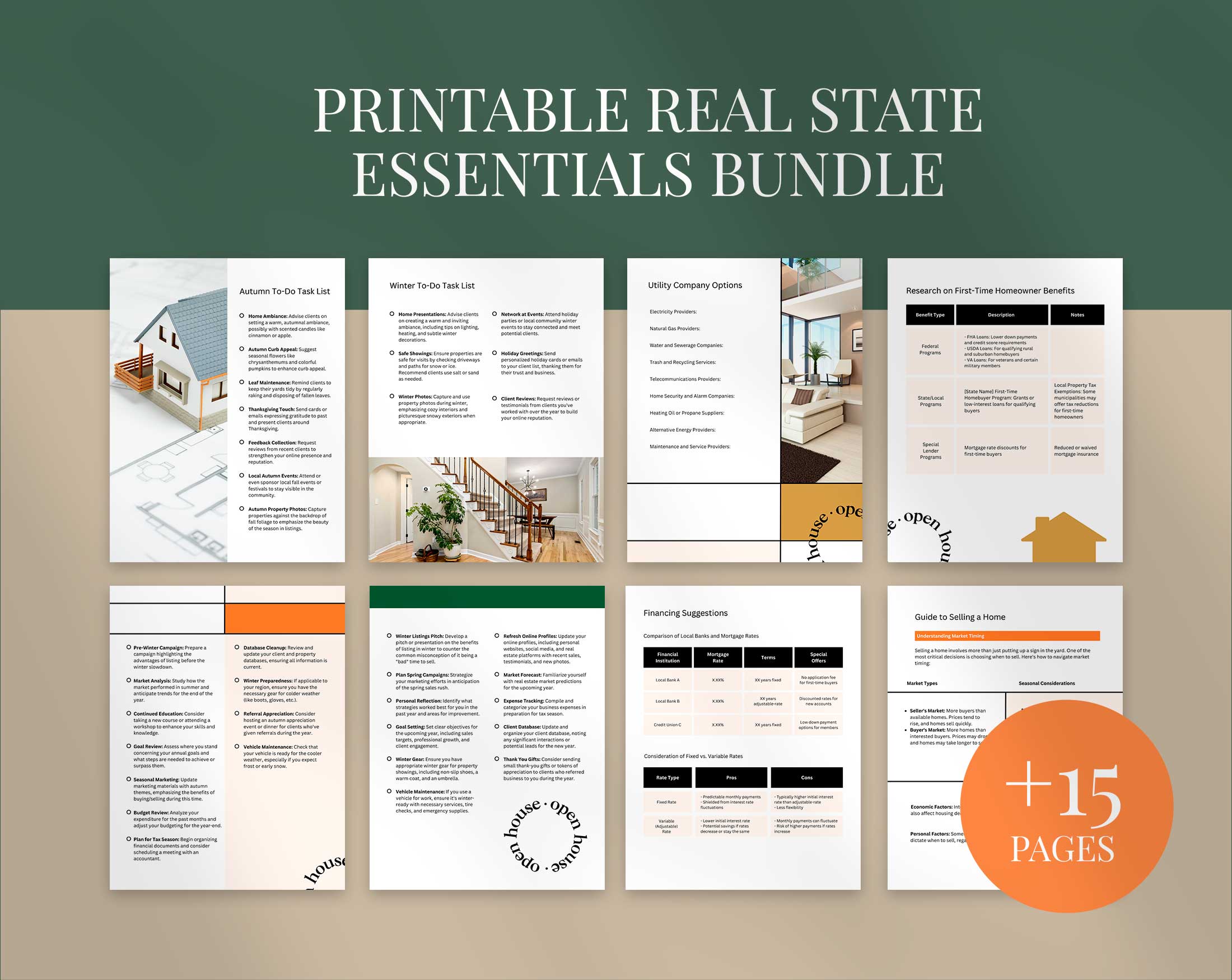 65 Page Real Estate Essentials Bundle Canva Template | Digital Products ...
