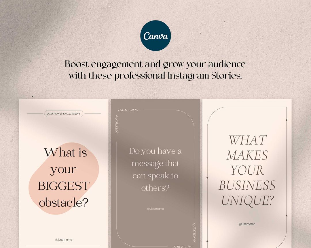 Vogue Question & Engagement Posts Social Media Creator Kit Canva ...