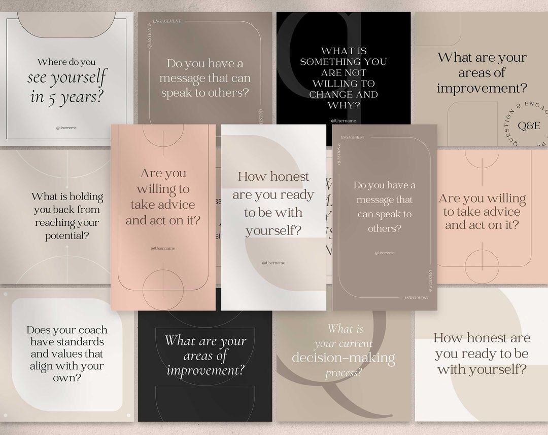 Vogue Question & Engagement Posts Social Media Creator Kit Canva ...