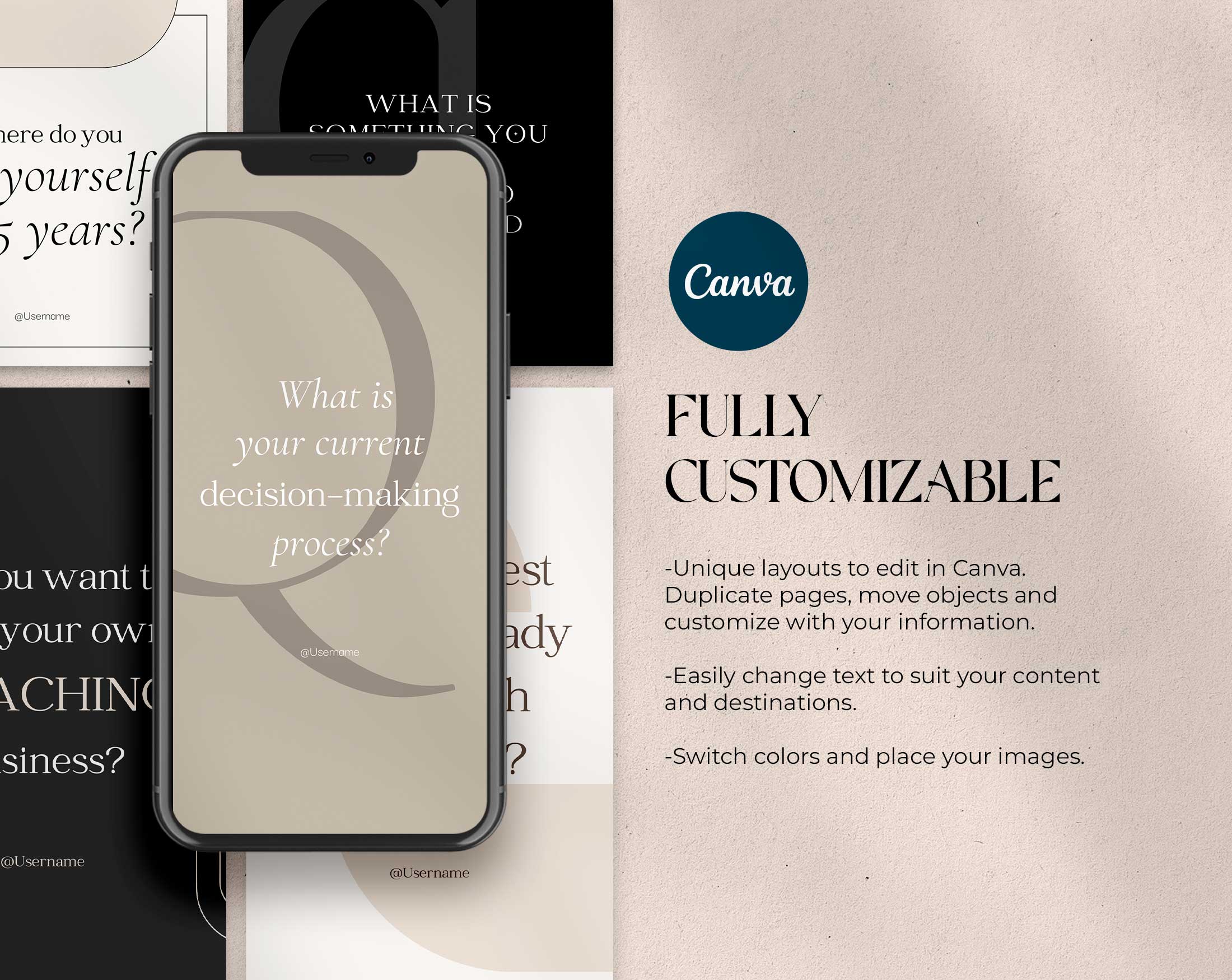 Vogue Question & Engagement Posts Social Media Creator Kit Canva ...