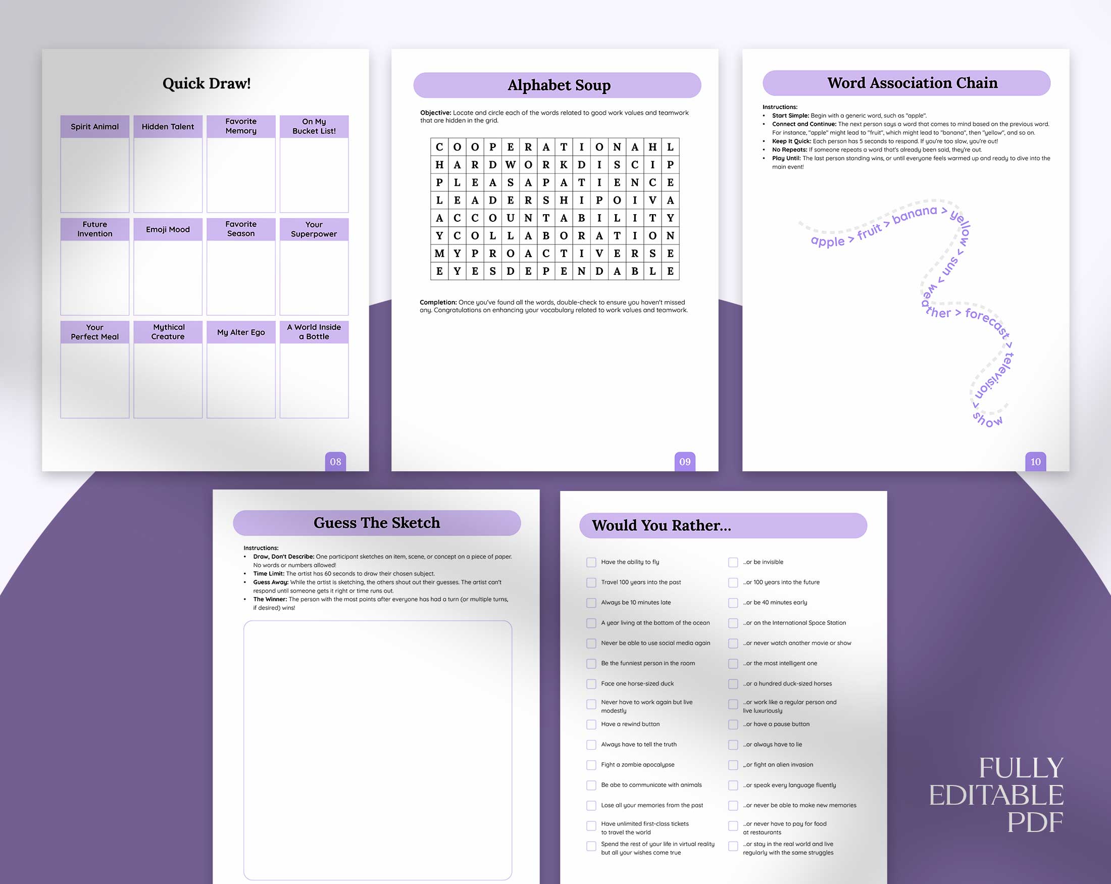 25 Conversation Starters & Icebreakers Editable PDF | Digital Products ...
