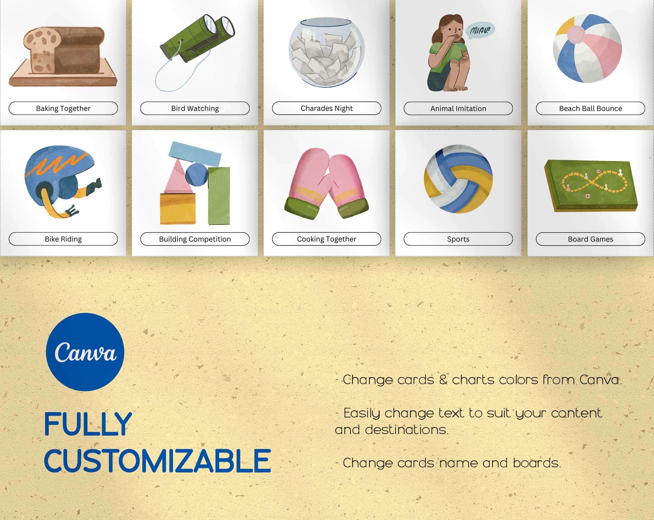225+ Customizable Children's Daily Task Cards Bundle | Digital Products ...