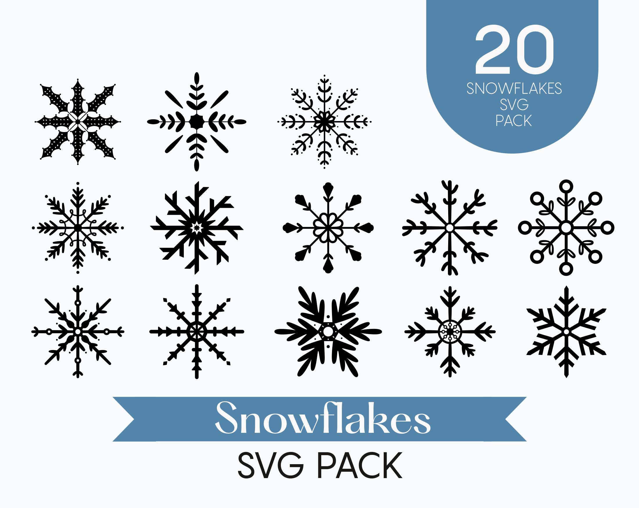 Snowflakes SVG Pack | Digital Products with Reselling Rights (PLR)