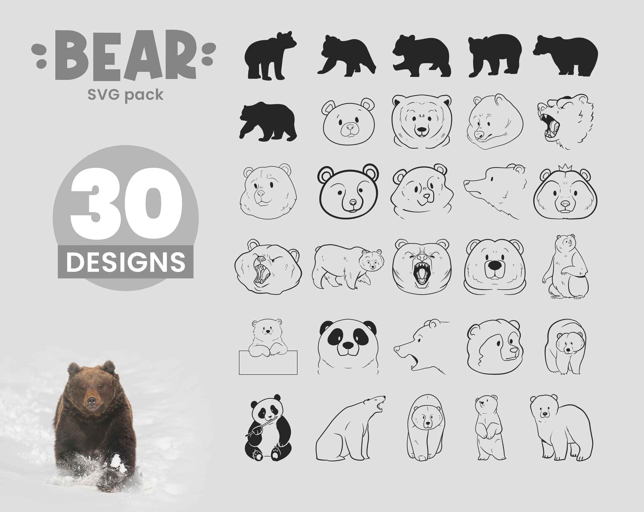 Bear SVG Pack | Digital Products with Reselling Rights (PLR)