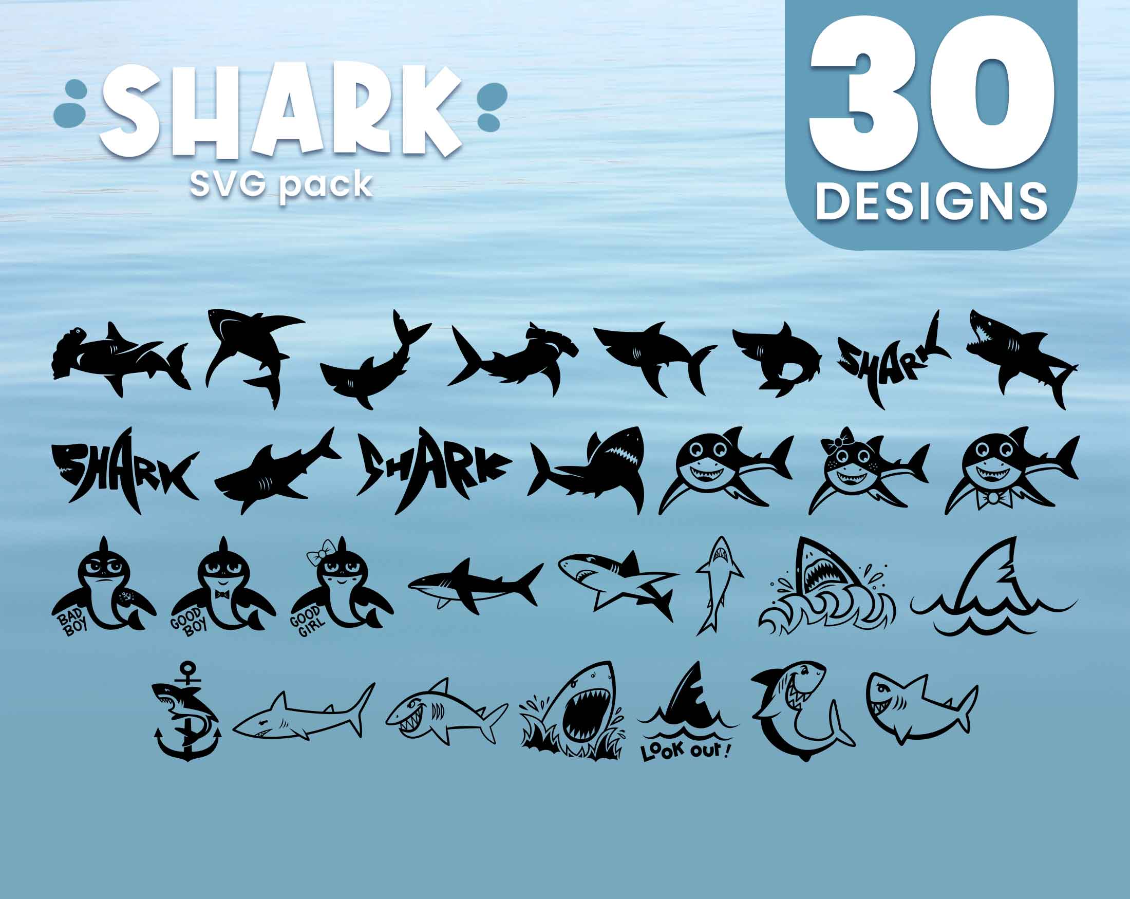 Shark SVG Pack | Digital Products with Reselling Rights (PLR)