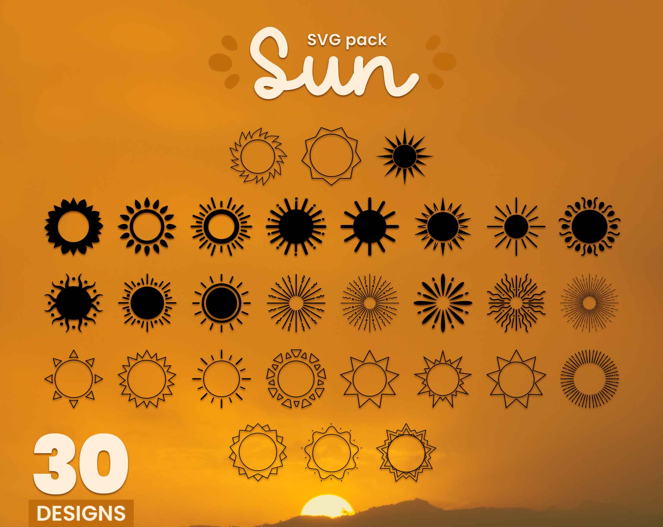 Sun SVG Pack | Digital Products with Reselling Rights (PLR)