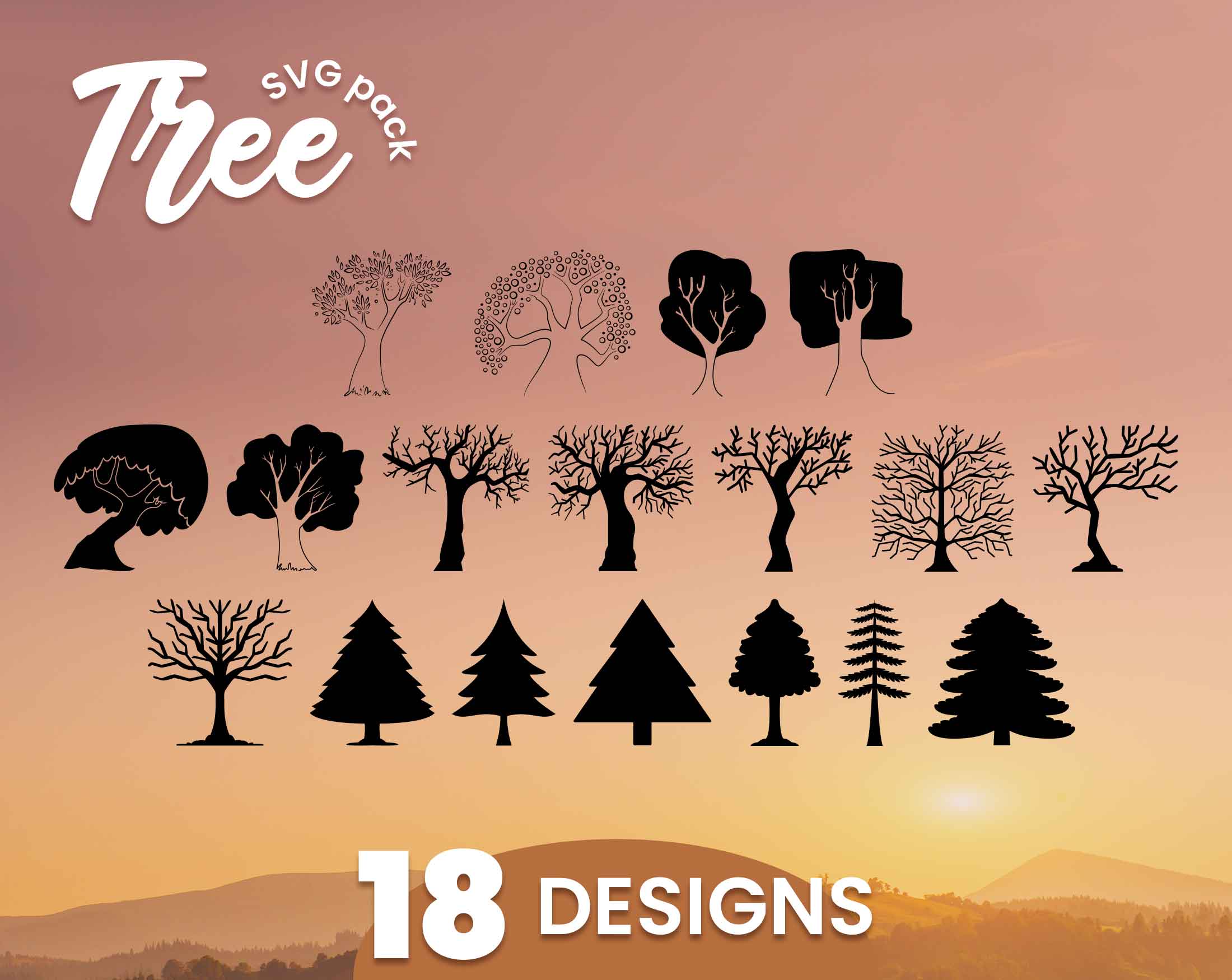 Tree SVG Pack | Digital Products with Reselling Rights (PLR)