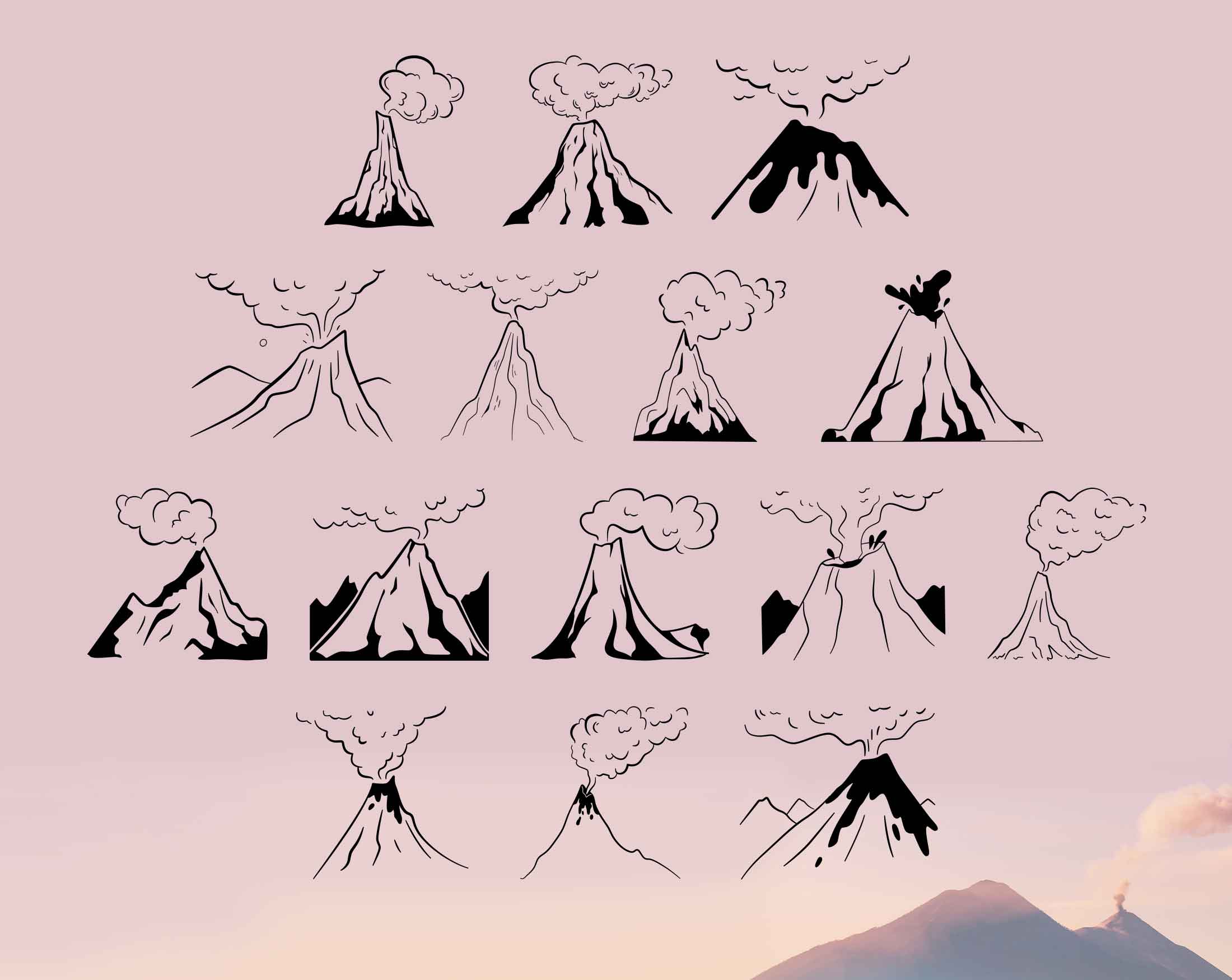 Volcano SVG Pack | Digital Products with Reselling Rights (PLR)