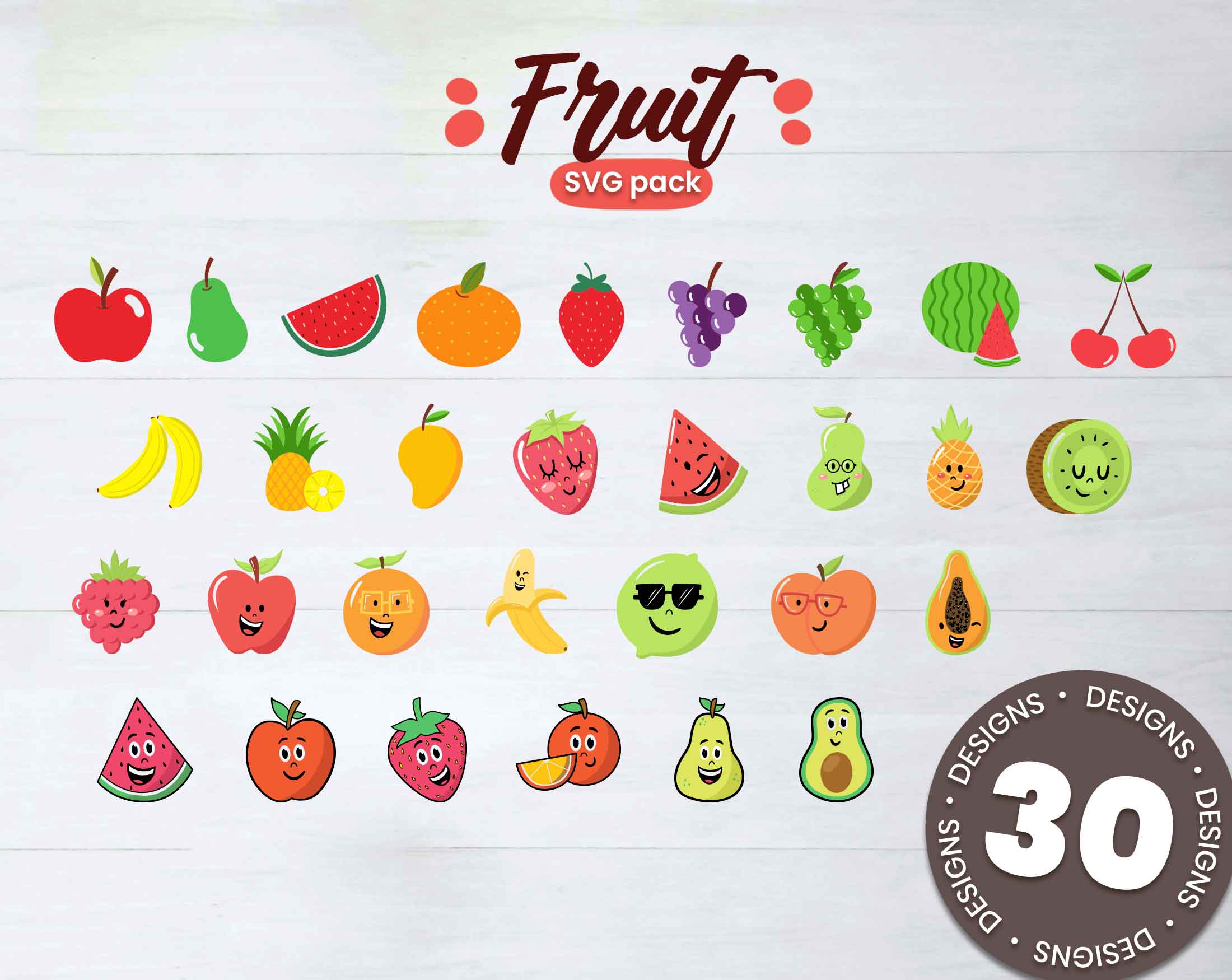 Fruit SVG Pack | Digital Products with Reselling Rights (PLR)