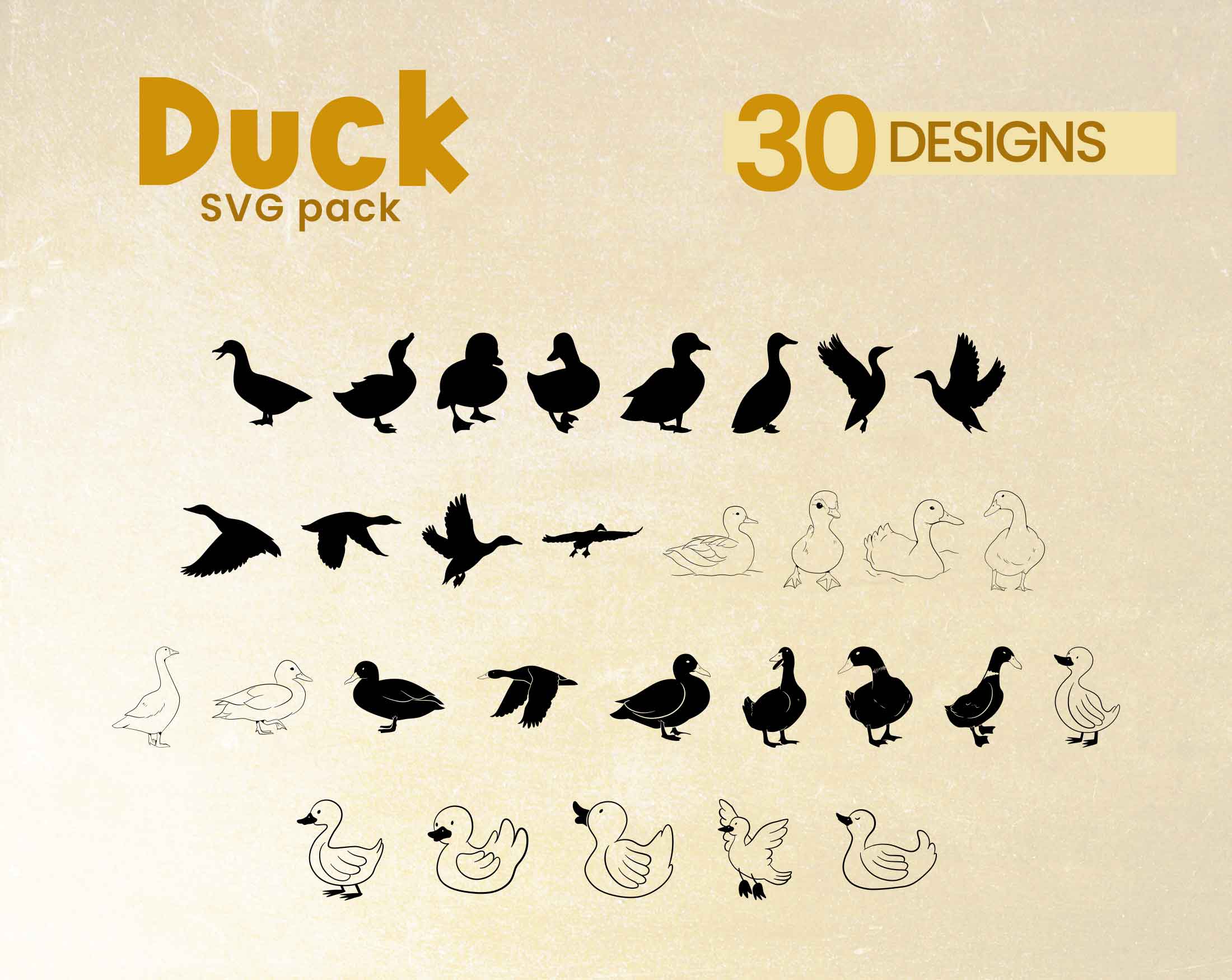 Duck SVG Pack | Digital Products with Reselling Rights (PLR)