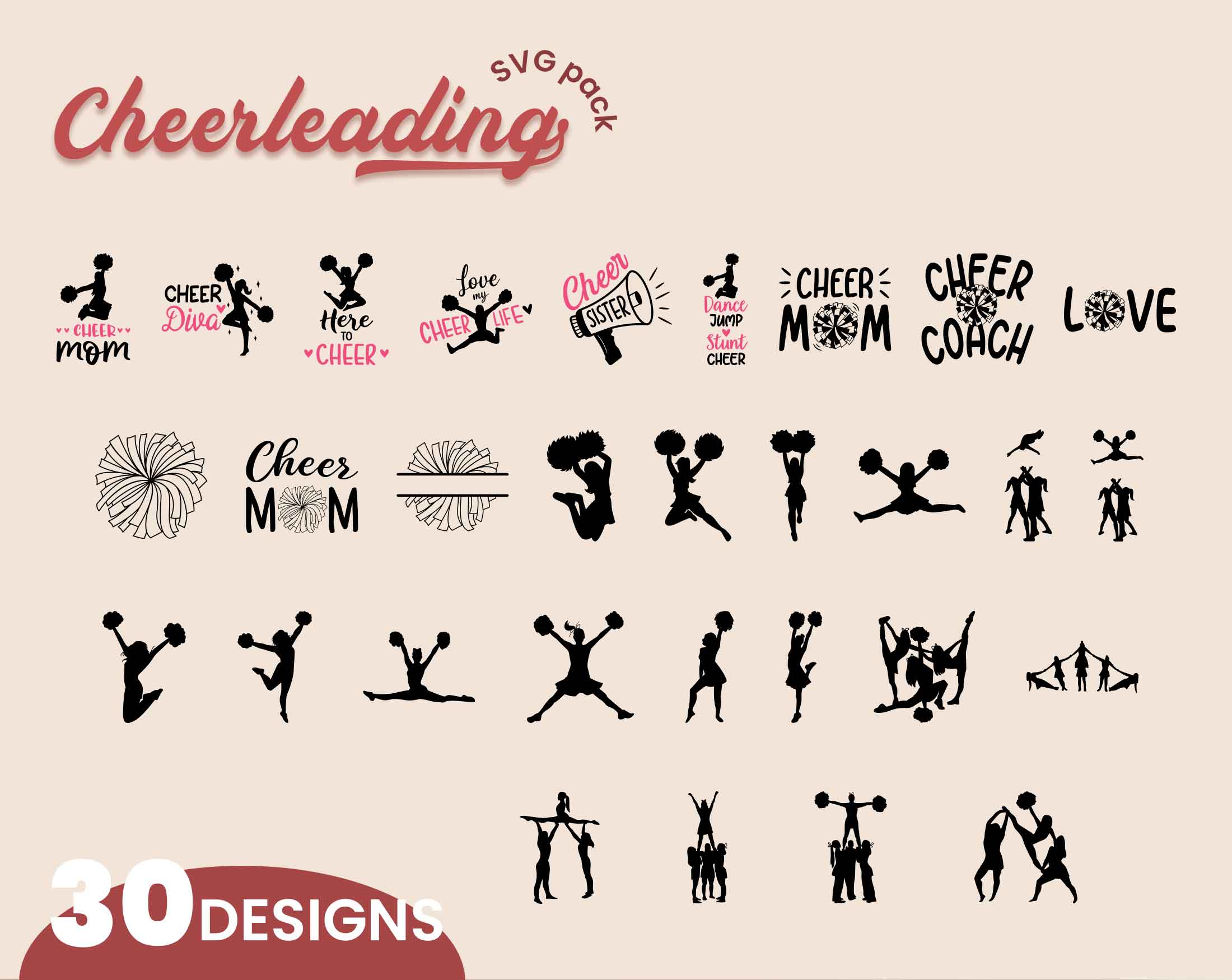 Cheerleading SVG Pack | Digital Products with Reselling Rights (PLR)