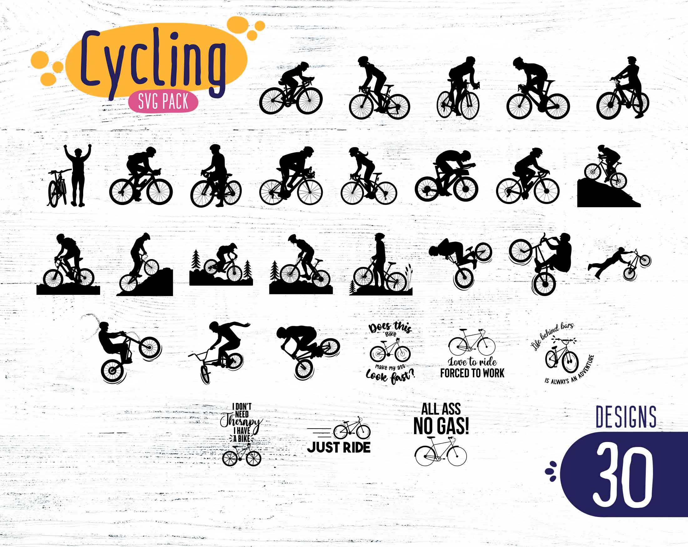 Cycling SVG Pack | Digital Products with Reselling Rights (PLR)