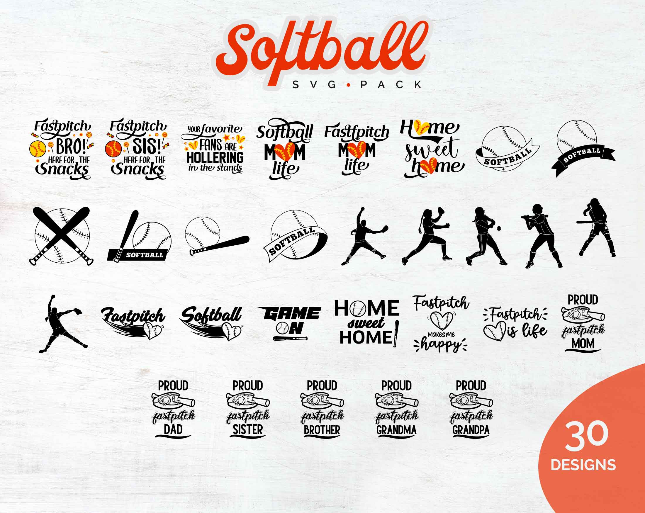 Softball SVG Pack | Digital Products with Reselling Rights (PLR)