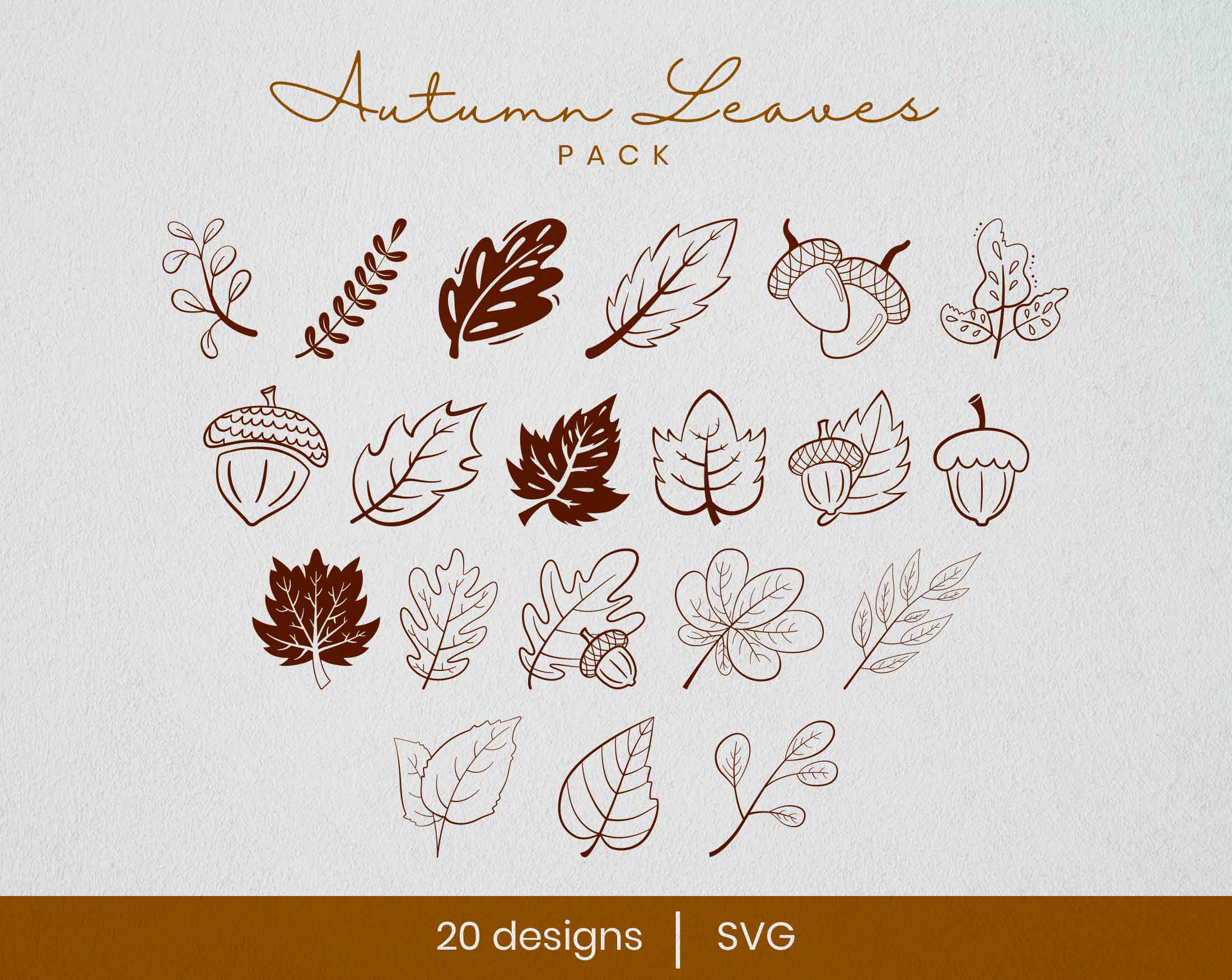 Autumn Leaves SVG Pack | Digital Products with Reselling Rights (PLR)