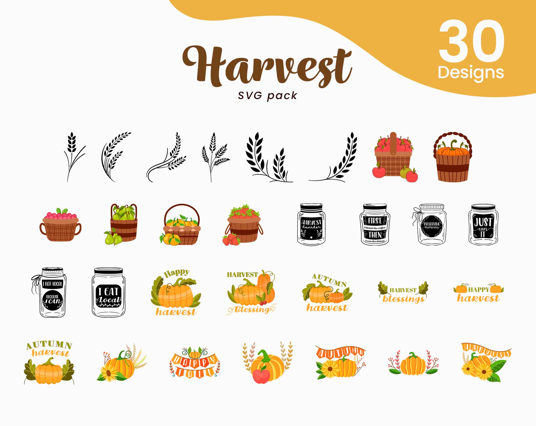 Harvest SVG Pack | Digital Products with Reselling Rights (PLR)