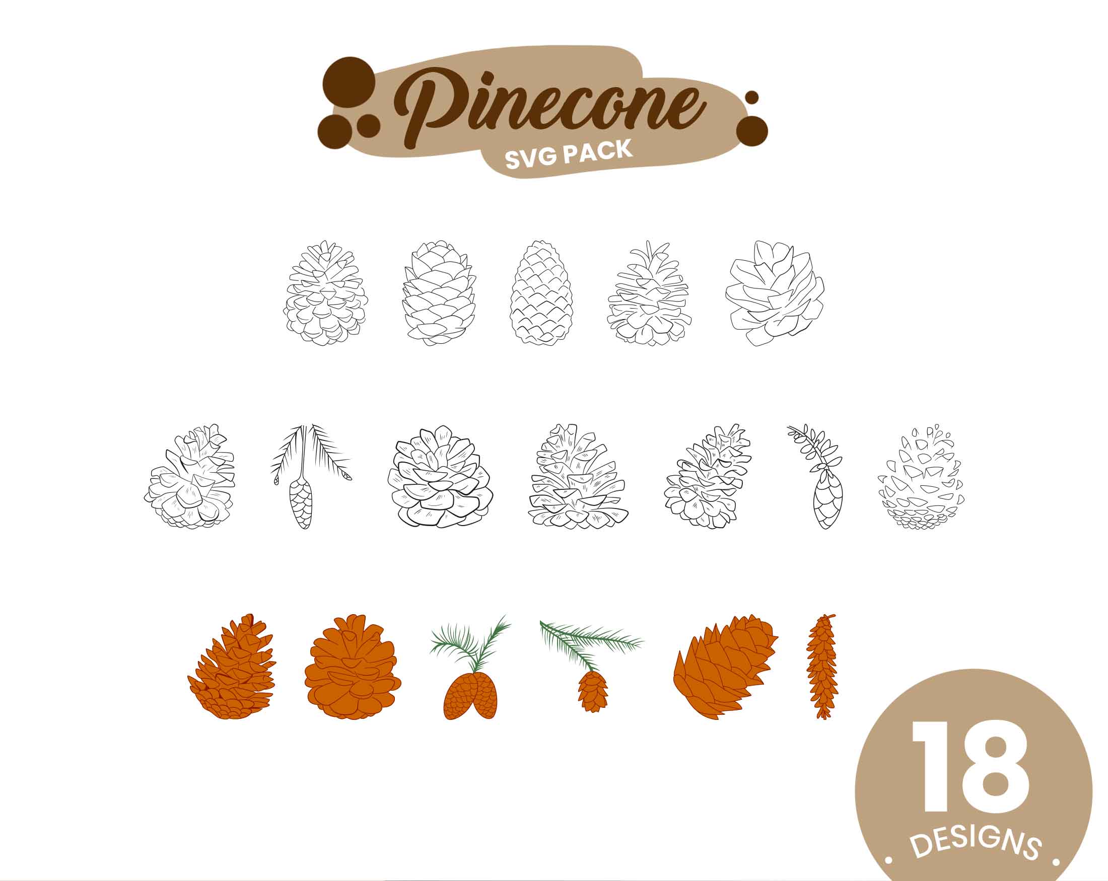 Pinecone SVG Pack | Digital Products with Reselling Rights (PLR)