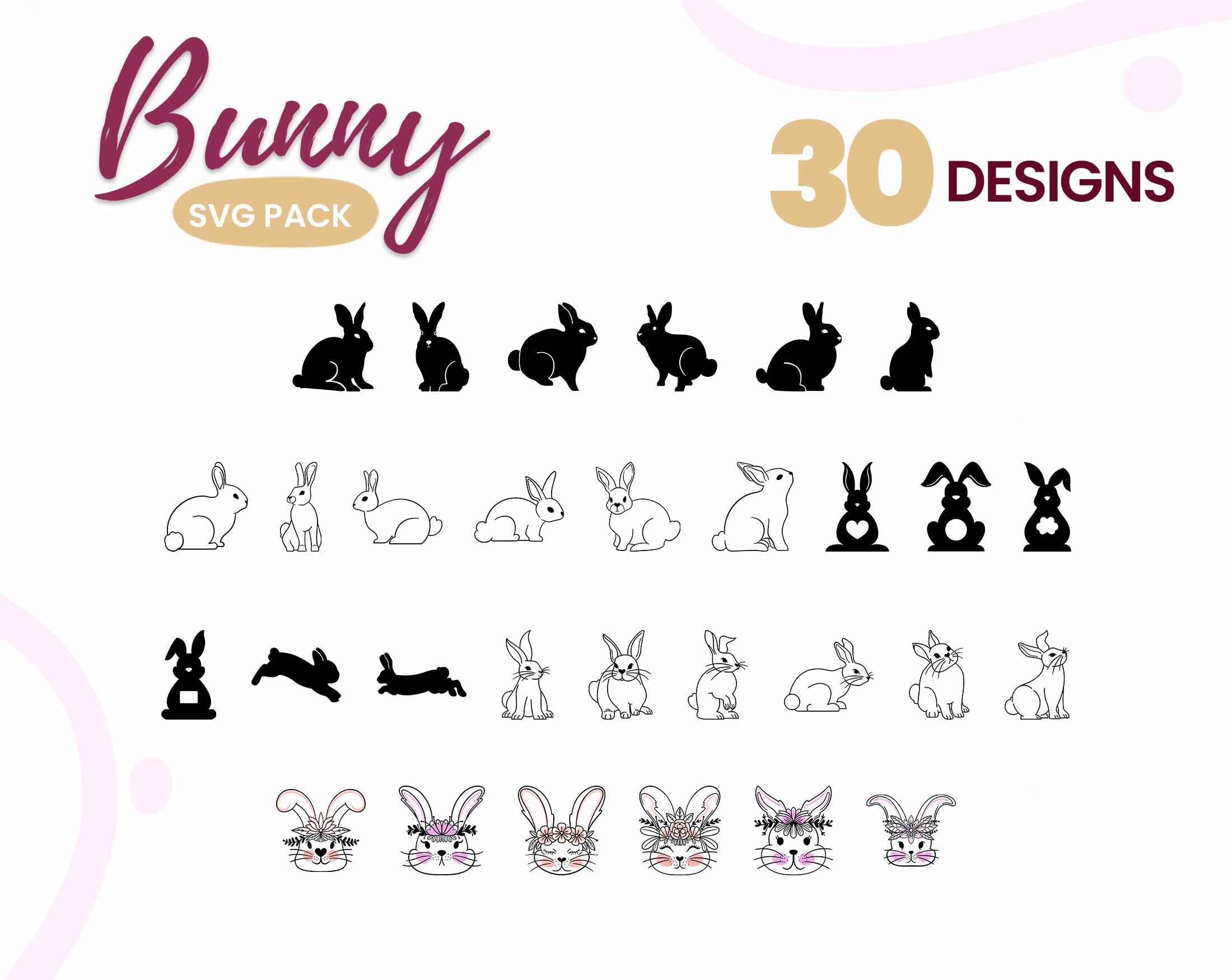Bunny SVG Pack | Digital Products with Reselling Rights (PLR)