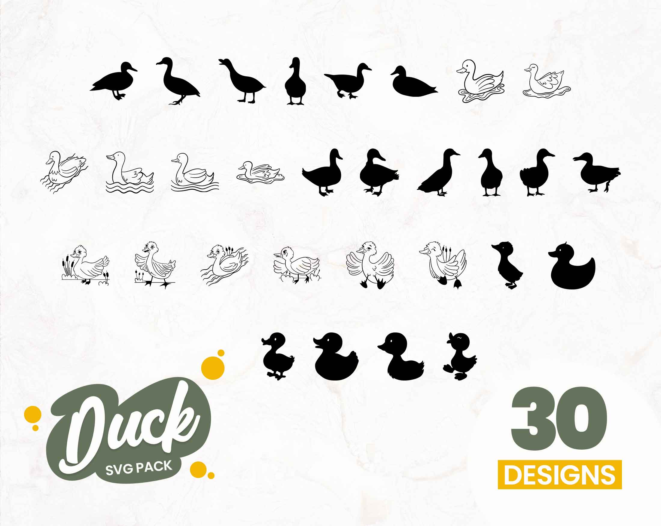 Duck SVG Pack | Digital Products with Reselling Rights (PLR)